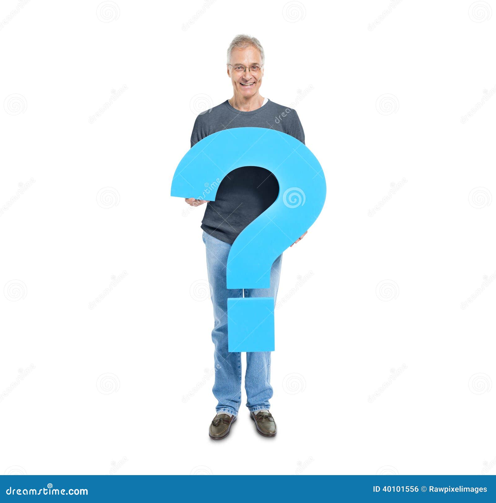 Blue Question Mark, Texture Powder With A Question Mark Royalty-Free ...