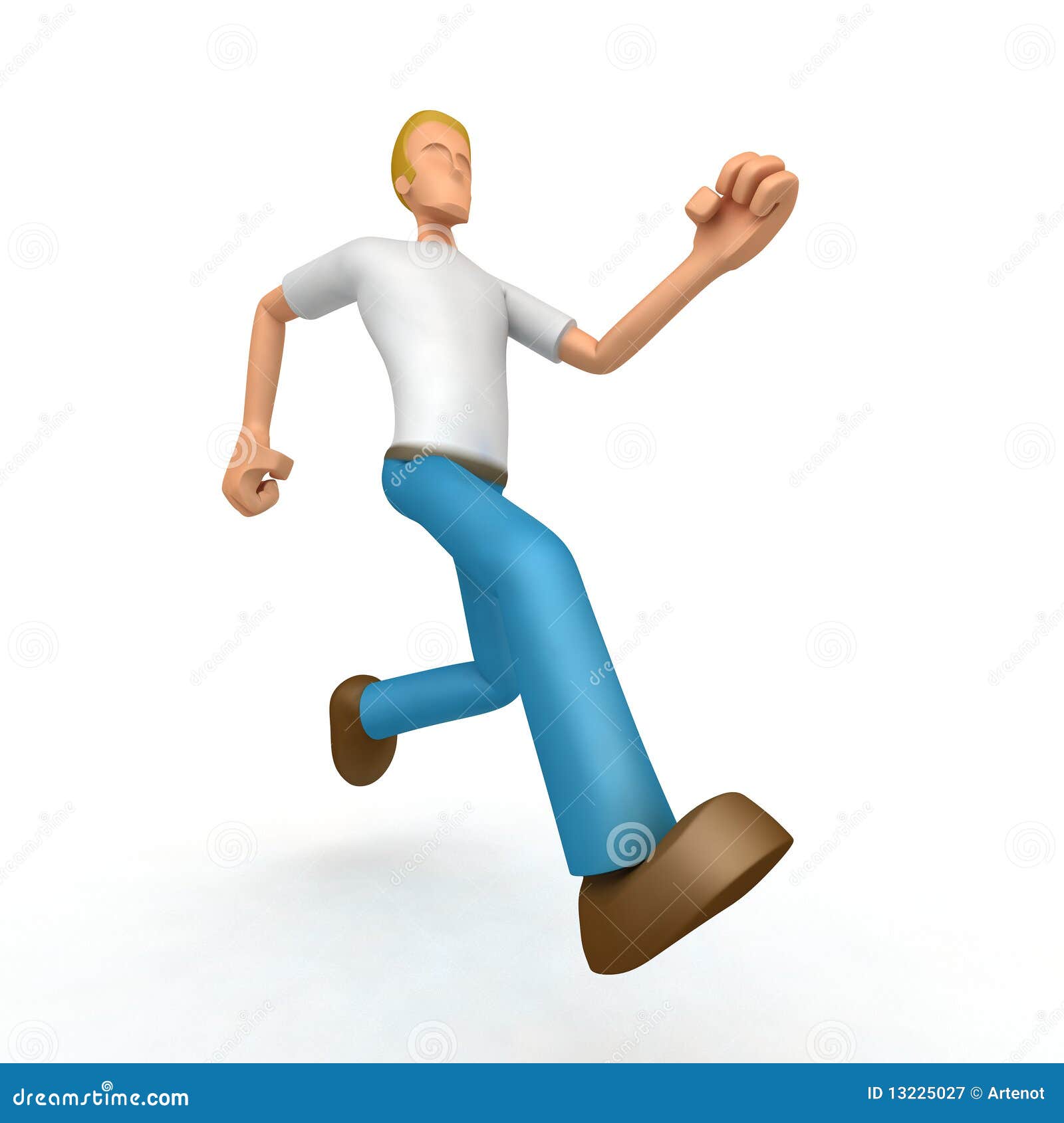 Casual man runs forward stock illustration. Illustration of concept ...
