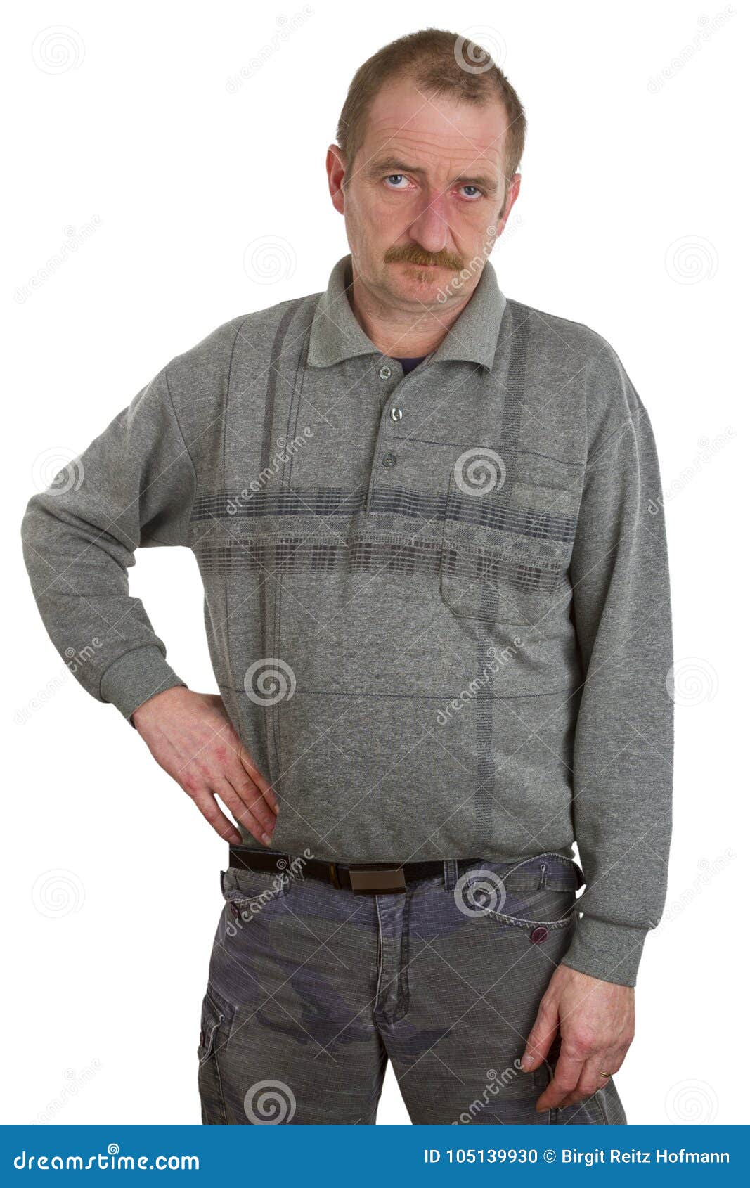 Casual Man Standing on White Stock Photo - Image of looking, person ...