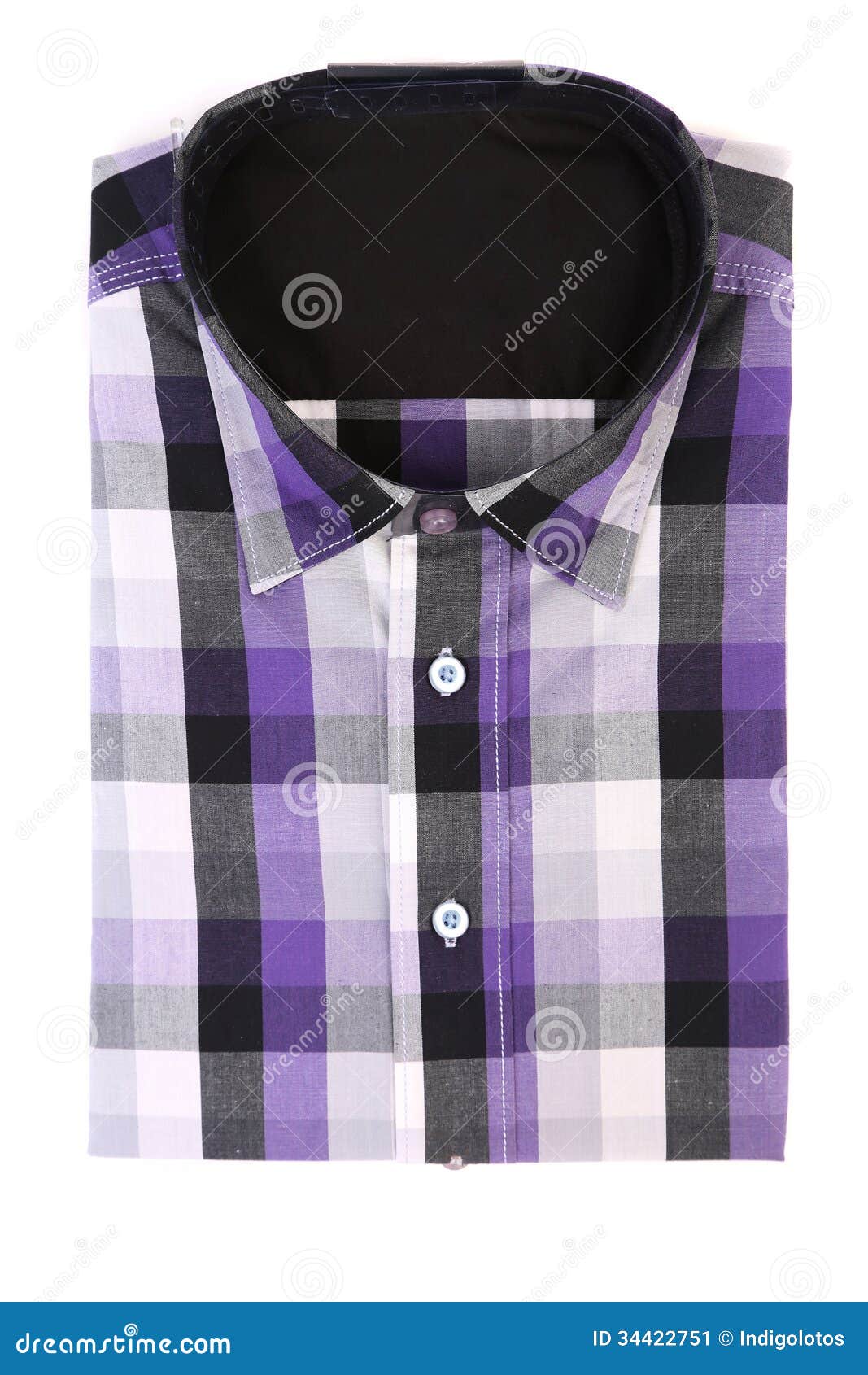 Casual Men S Shirt with a Checked Pattern Stock Image - Image of single ...