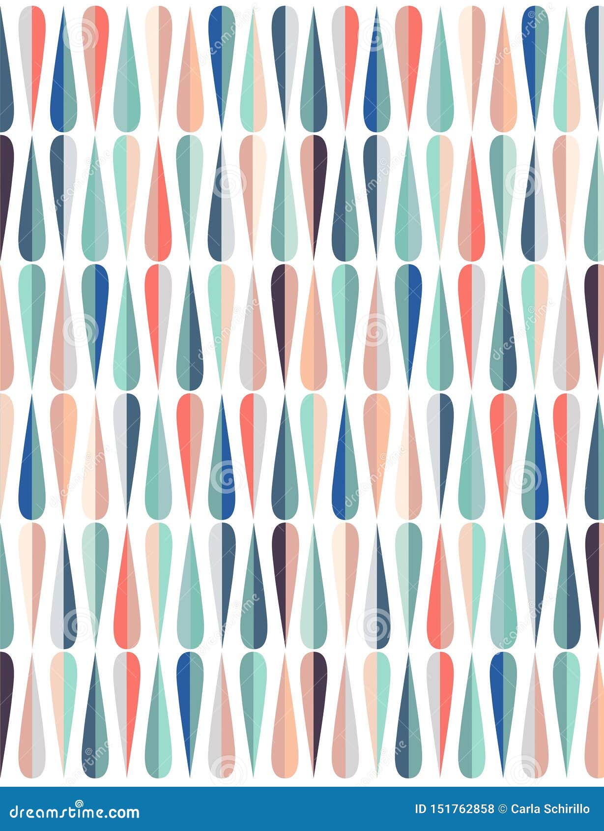 Casual and Playful Waterdrop Pattern in Bright Playful Tones Vector ...