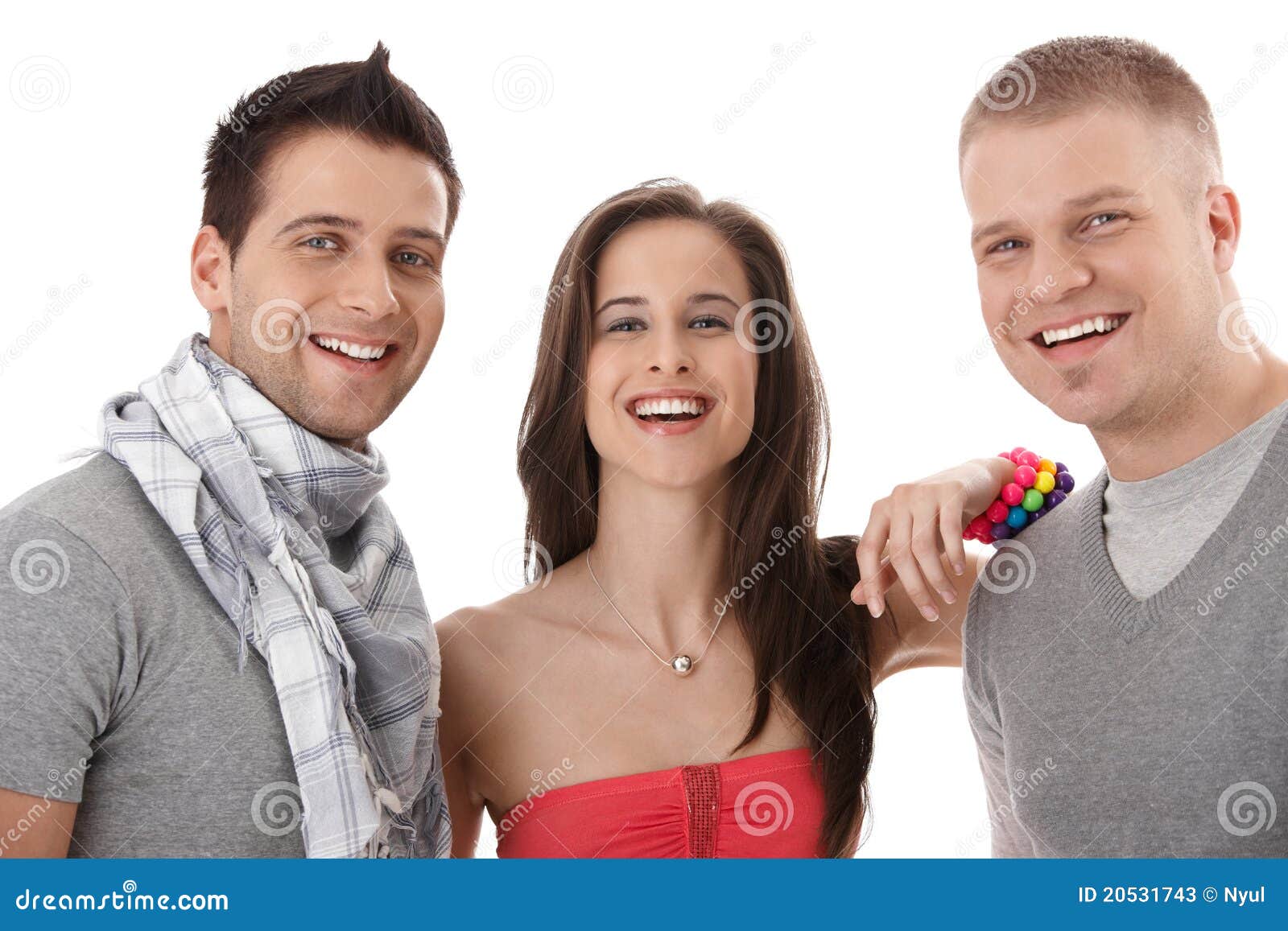 Casual Portrait of Happy Friends Stock Image - Image of horizontal ...