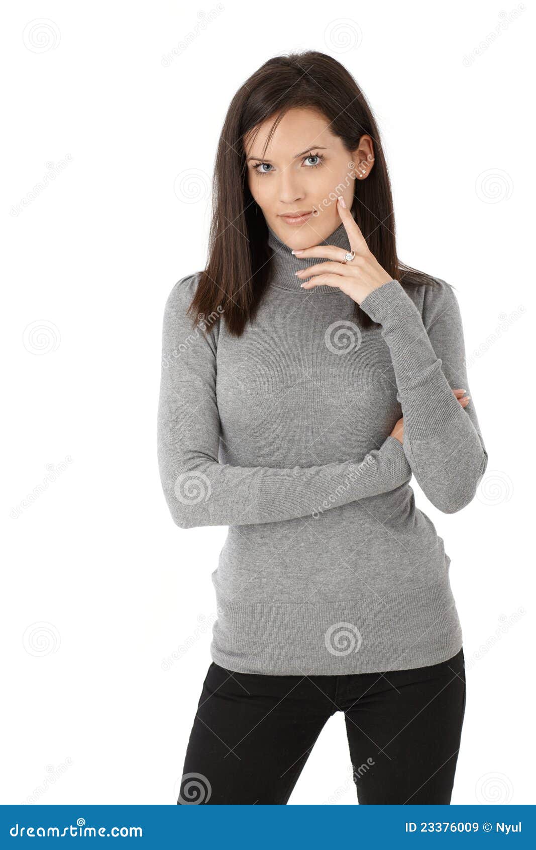 Casual Portrait Of Pretty Young Woman Stock Image Image Of Face