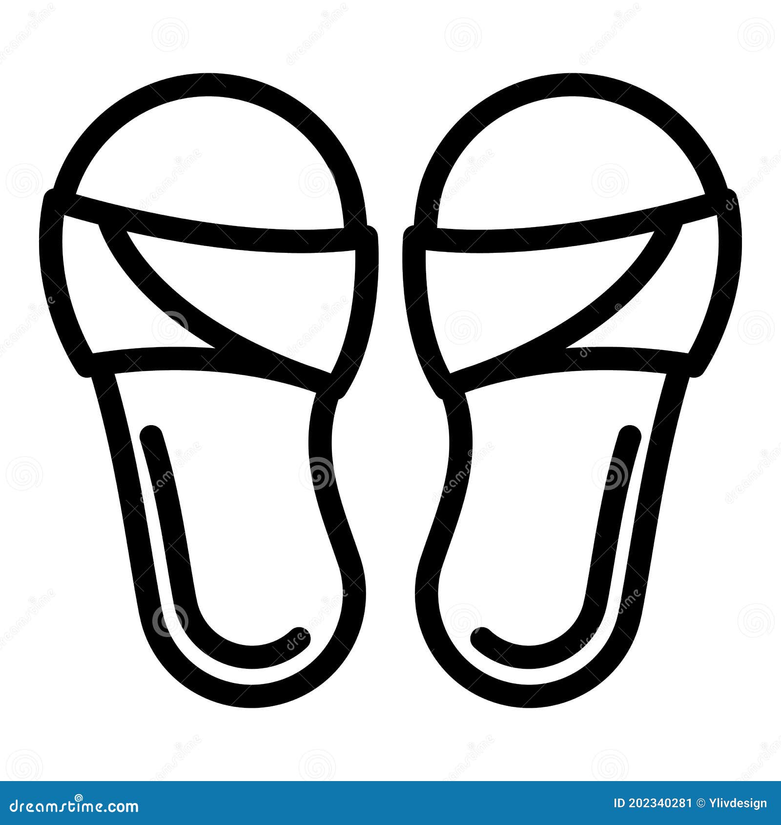 Casual Sandals Icon, Outline Style Stock Vector - Illustration of ...