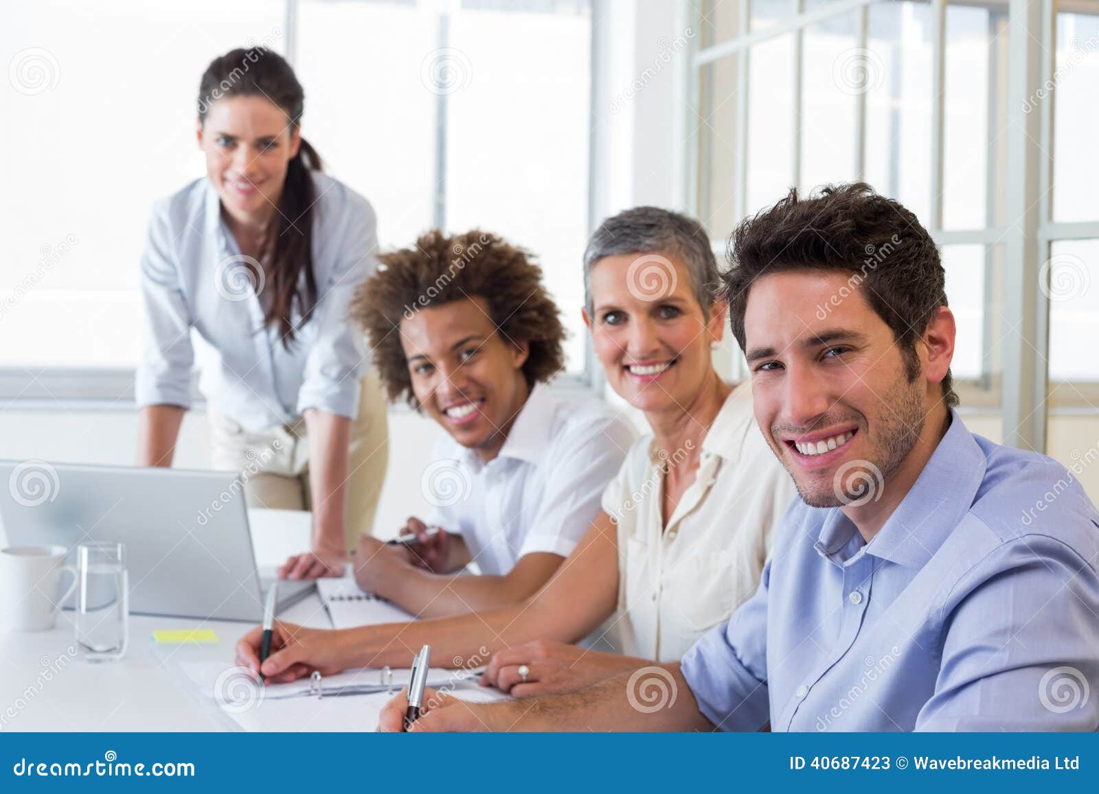 Casual Staff Smiling at Camera Stock Image - Image of workplac, pretty ...