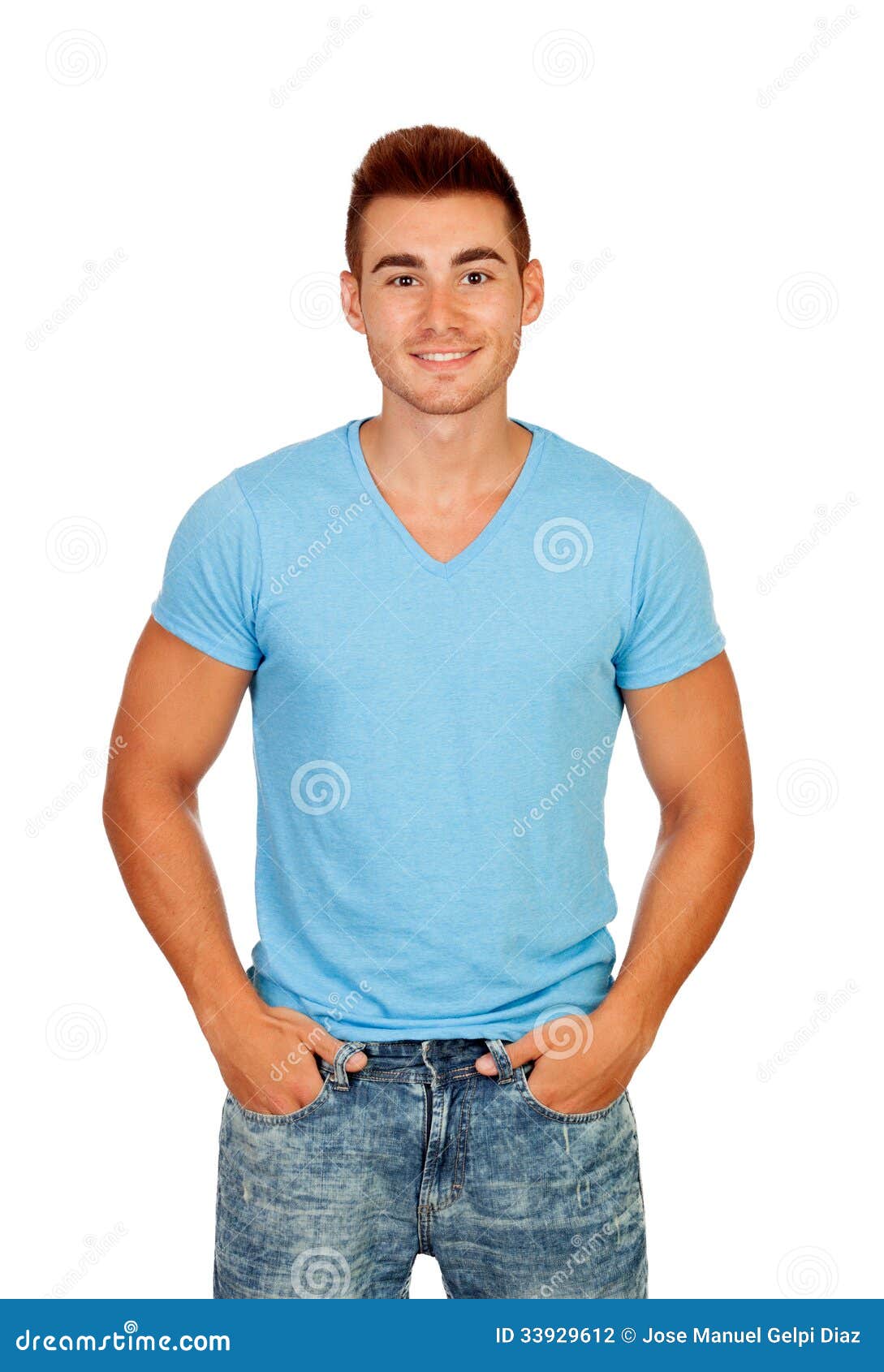 Casual strong men stock photo. Image of model, happy - 33929612