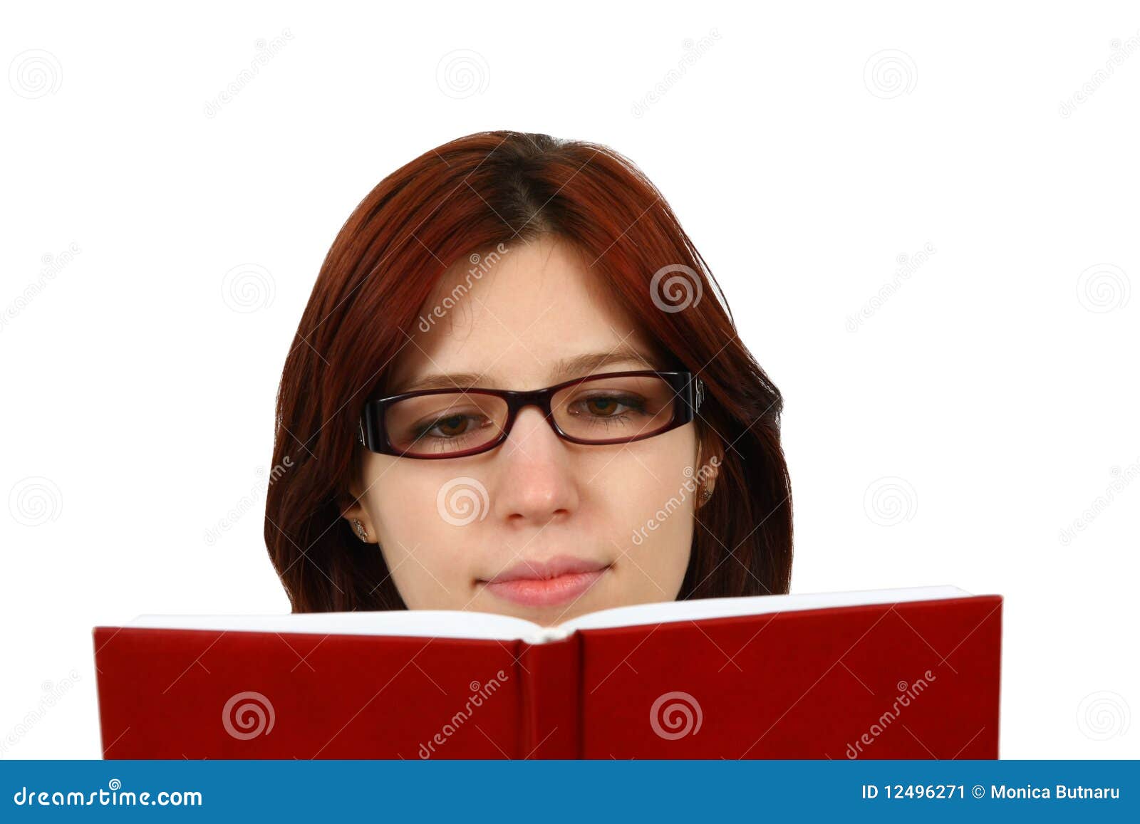 Casual student reading stock image. Image of school, isolated - 12496271