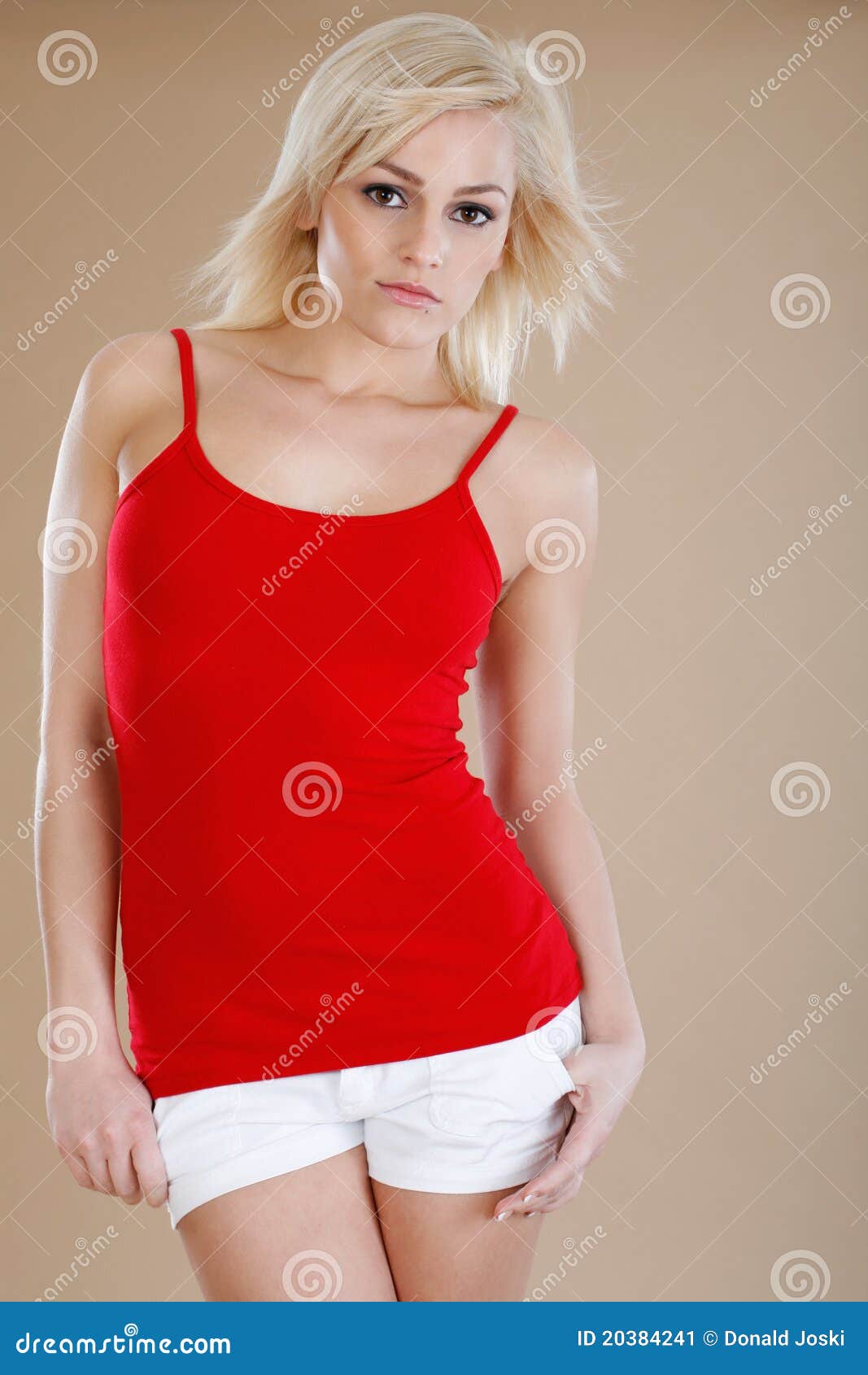 Casual Tank Top And Shorts Stock Image Image Of Shorts 20384241