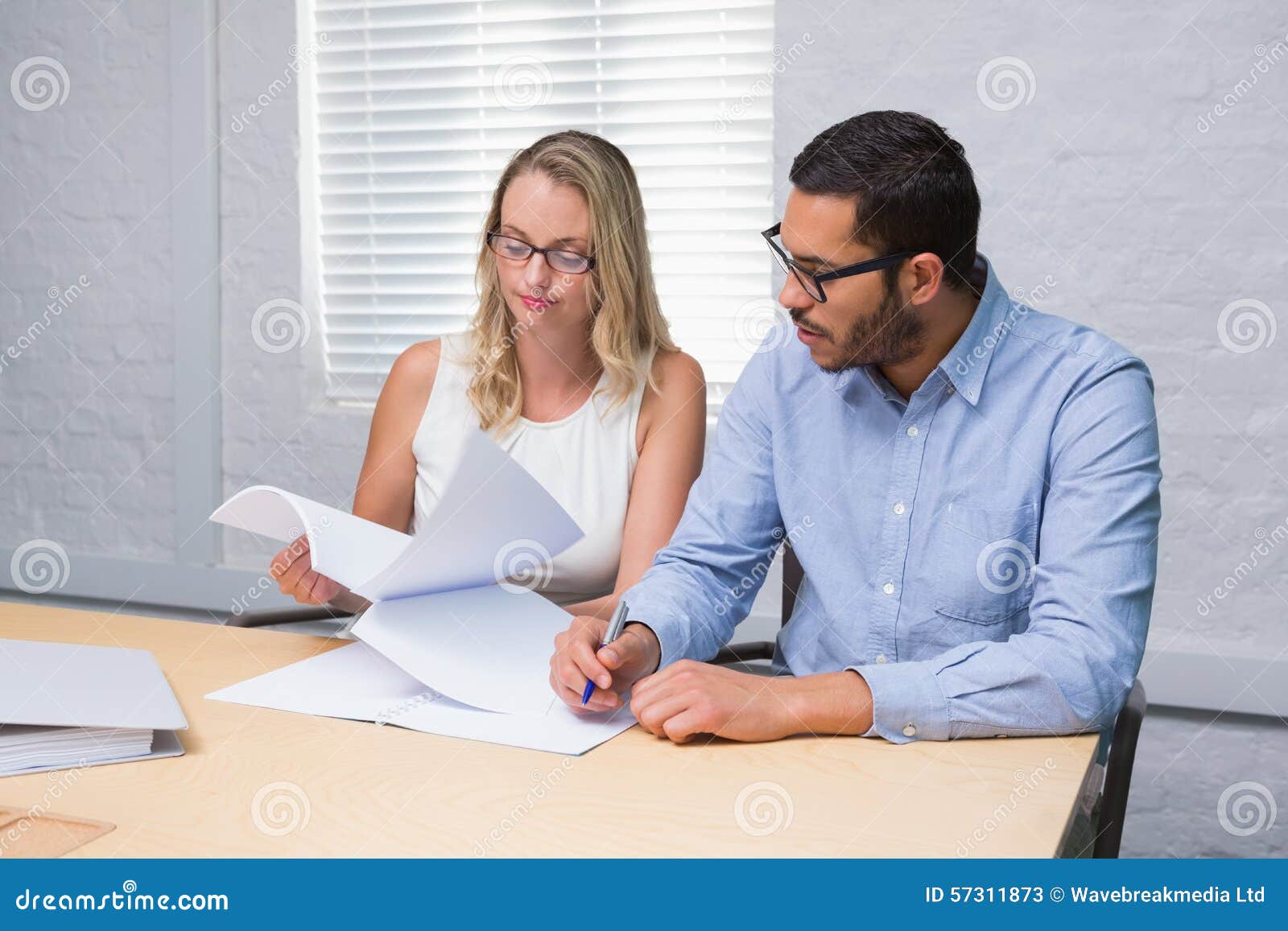 Casual Young Colleagues in Meeting Stock Image - Image of people ...