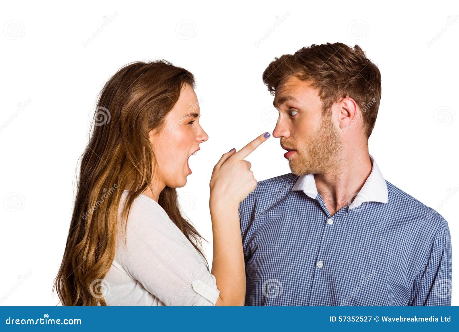 Casual Young Couple in an Argument Stock Image - Image of adult, male ...