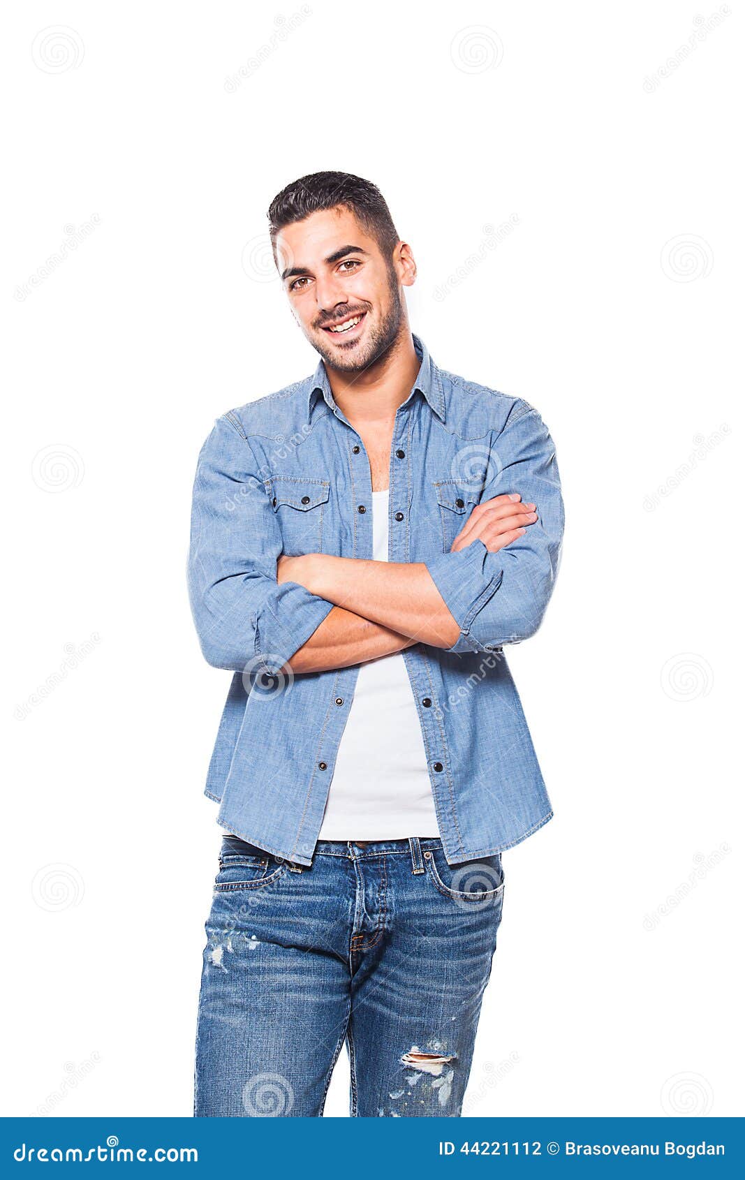Casual Young Hansome Man Isolated Stock Photo - Image of fashion ...