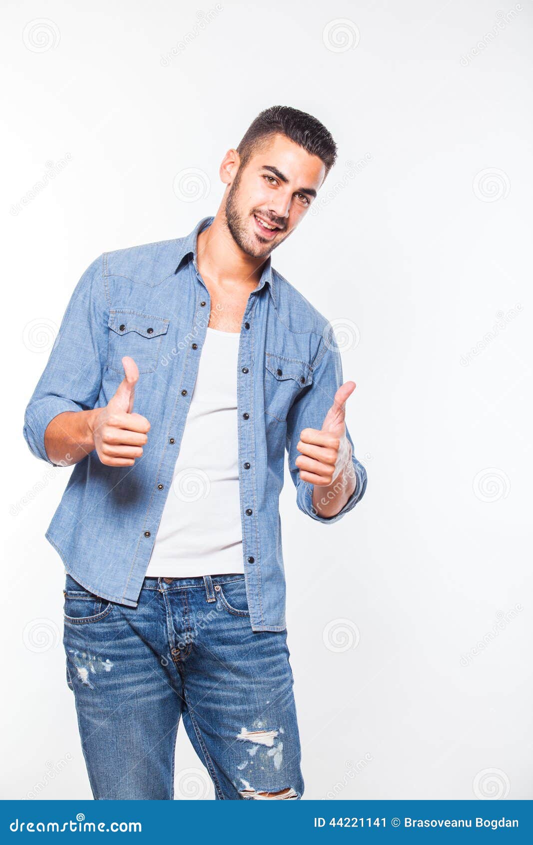 Casual Young Hansome Man Isolated Stock Image - Image of lover, jeans ...