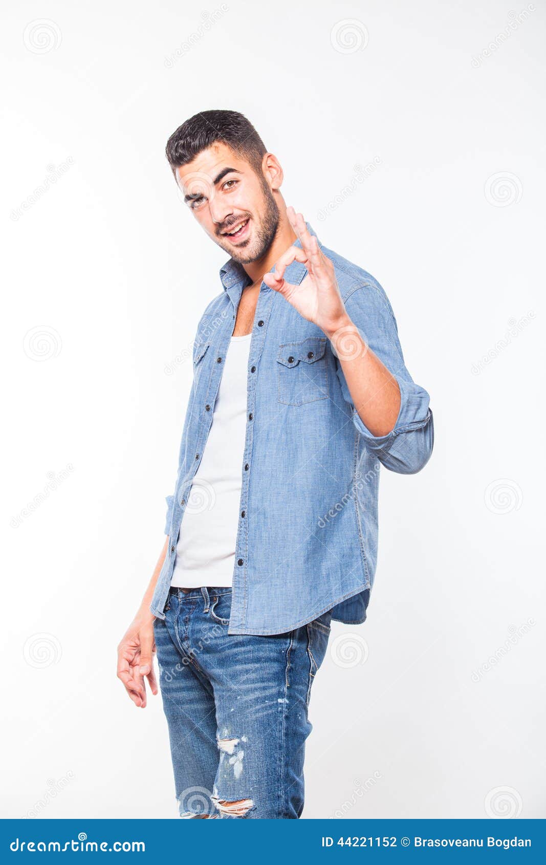 Casual Young Hansome Man Isolated Stock Photo - Image of model ...