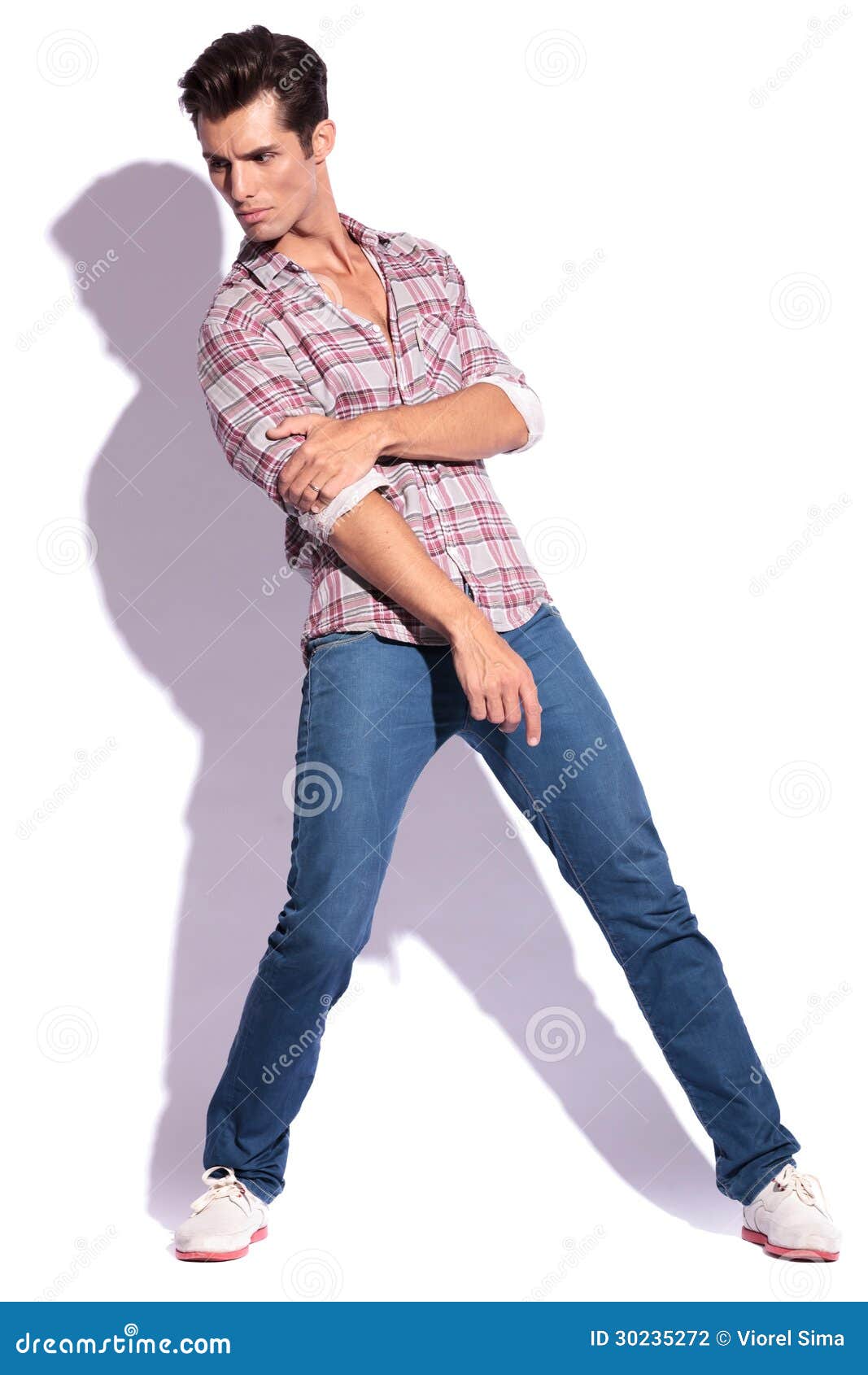 Man leans & looks down stock photo. Image of caucasian - 30235272