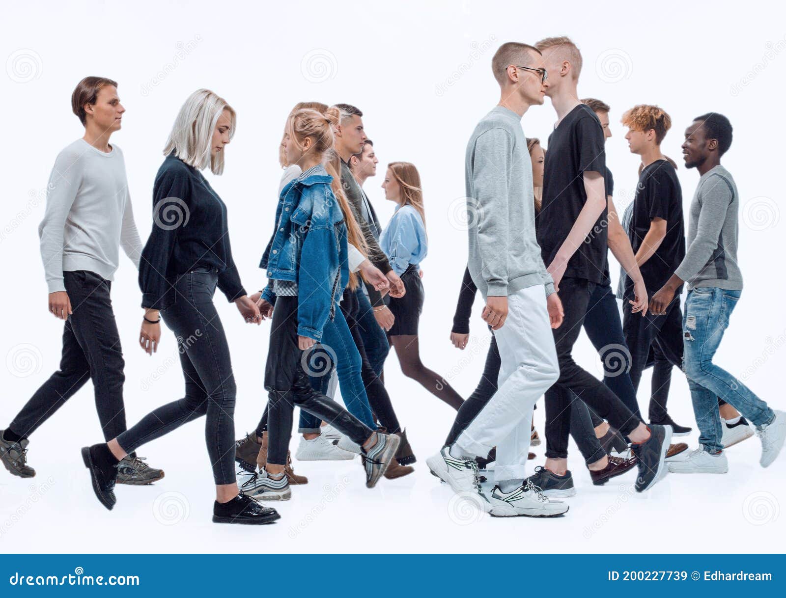 Casual Young People Walking in Different Directions Stock Image - Image ... Casual Young People Walking in Different Directions Stock Image - Image ...