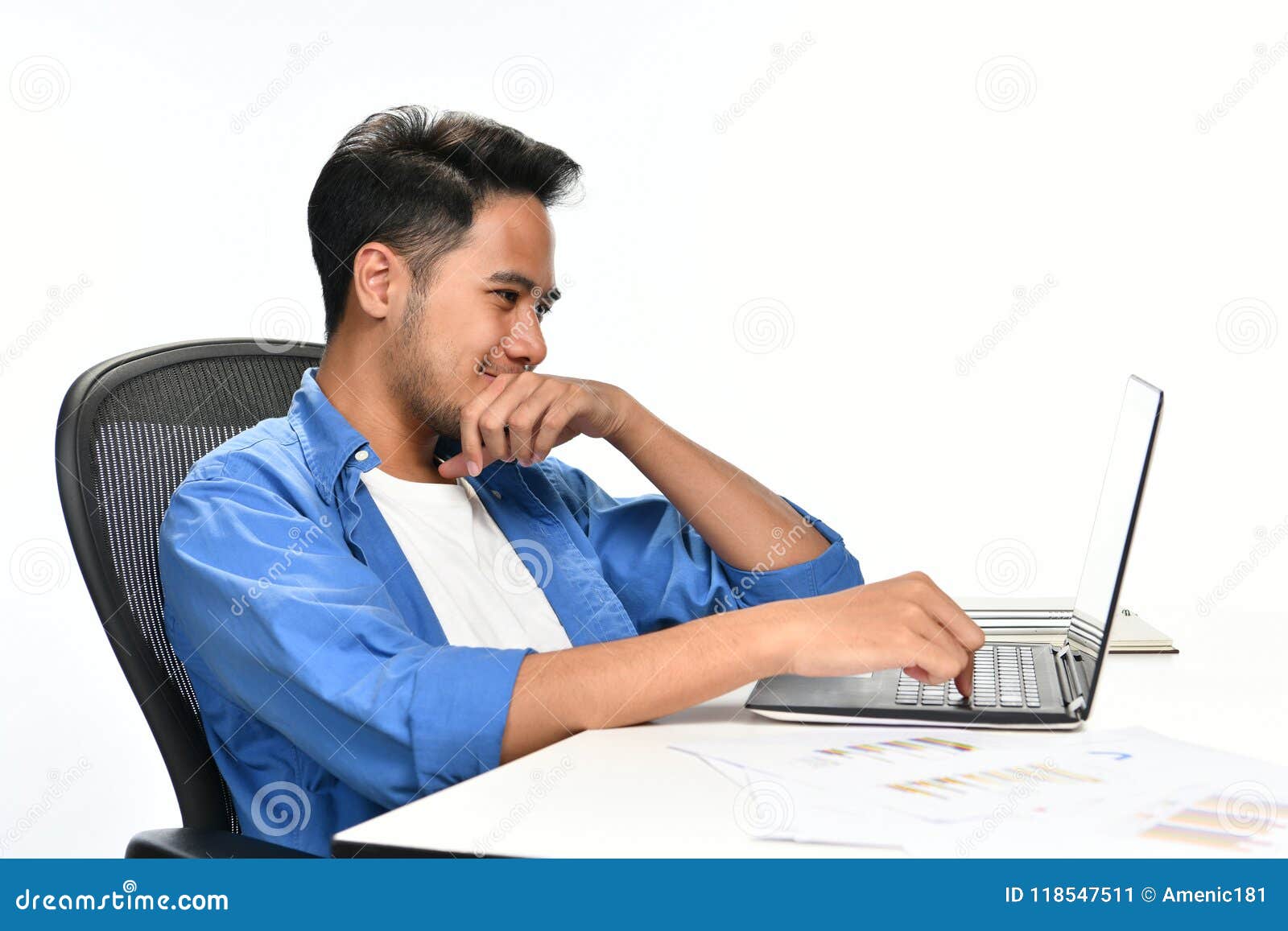 Startup Business Man Sitting in Relaxed Posture after Having Work Done ...