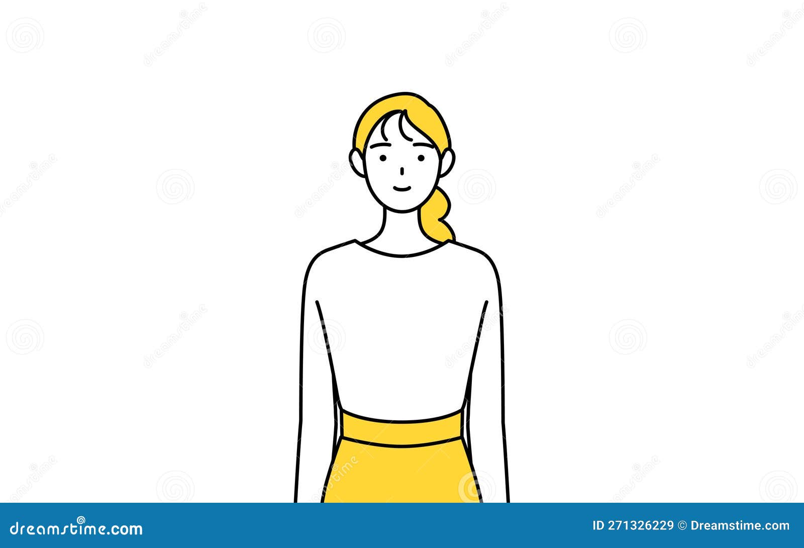 A Casually Dressed Young Woman, Standing Stock Vector - Illustration of ...