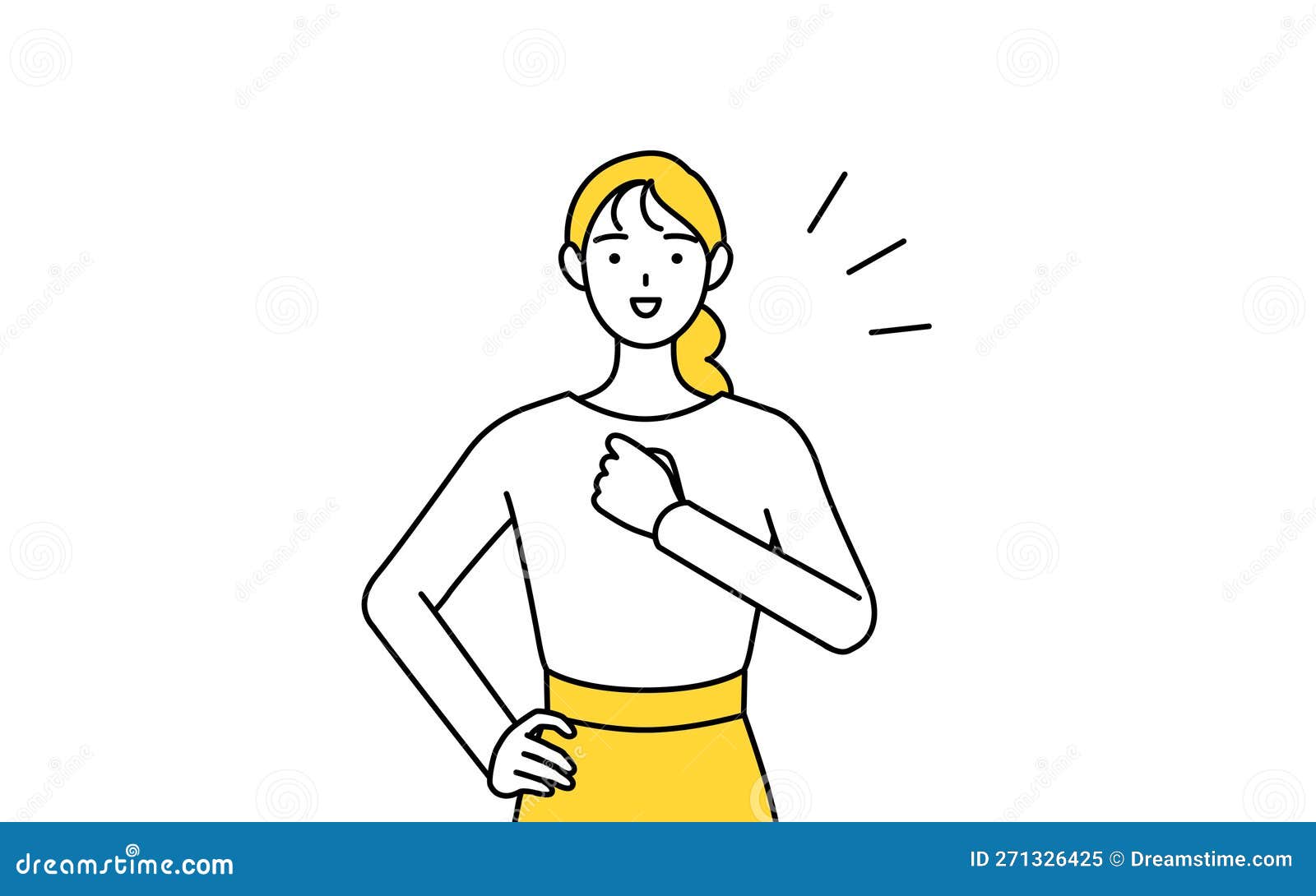 Woman Tapping On Screen Of Abstract Device Cartoon Vector ...