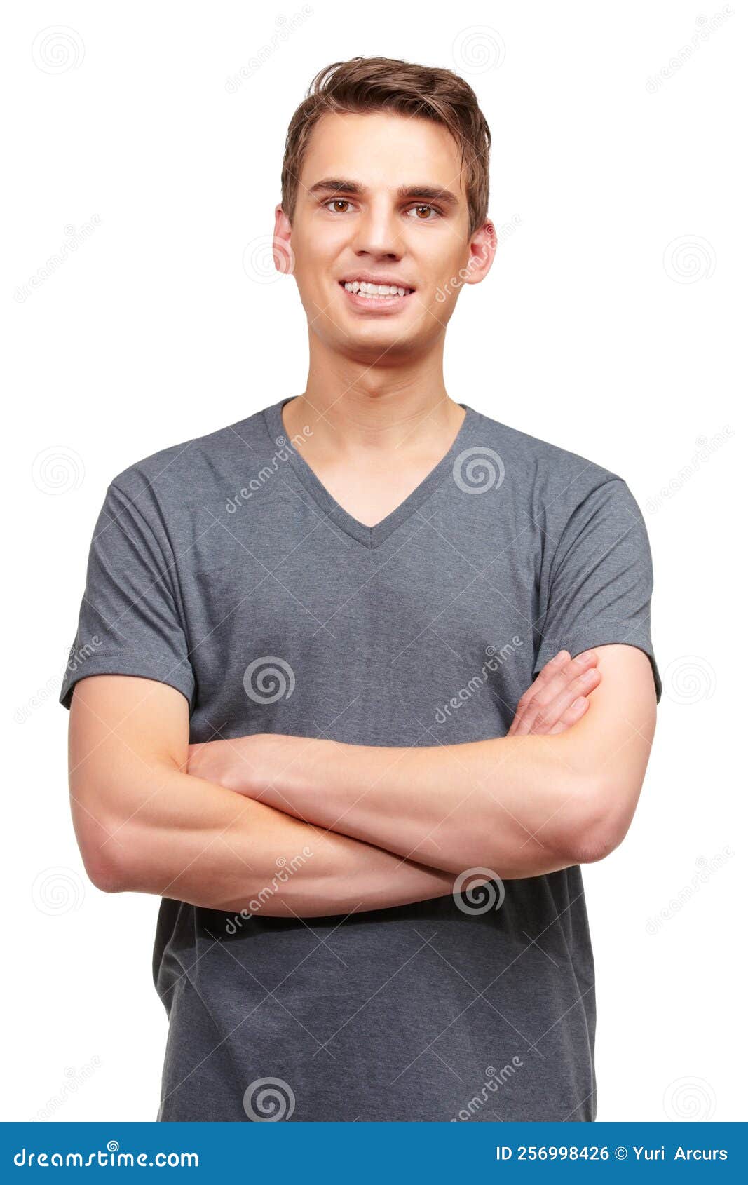 Casually Handsome. a Cropped Portrait of a Handsome Young Man Isolated ... Casually Handsome. a Cropped Portrait of a Handsome Young Man Isolated ...