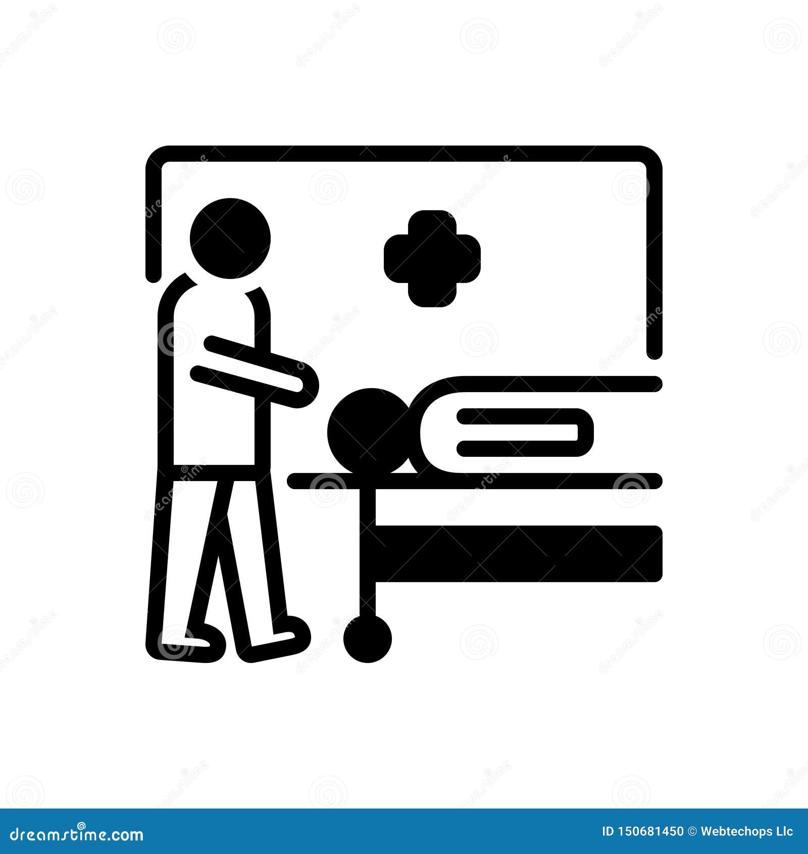 Black Solid Icon for Casualties, Casualty and Wounded Stock Vector ...