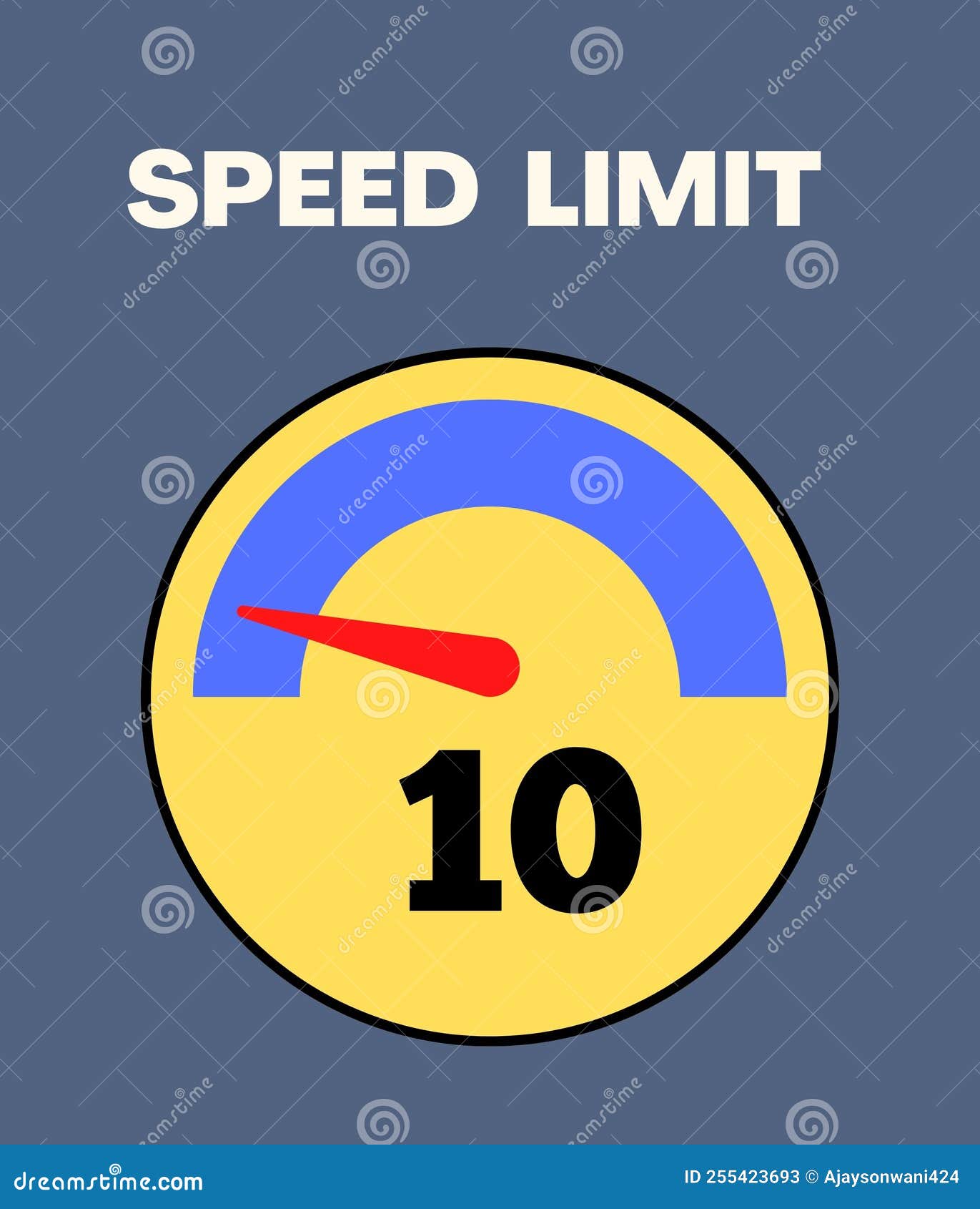 Speed Limit 10 Round Road Traffic Icon Sign Flat Style Design ...