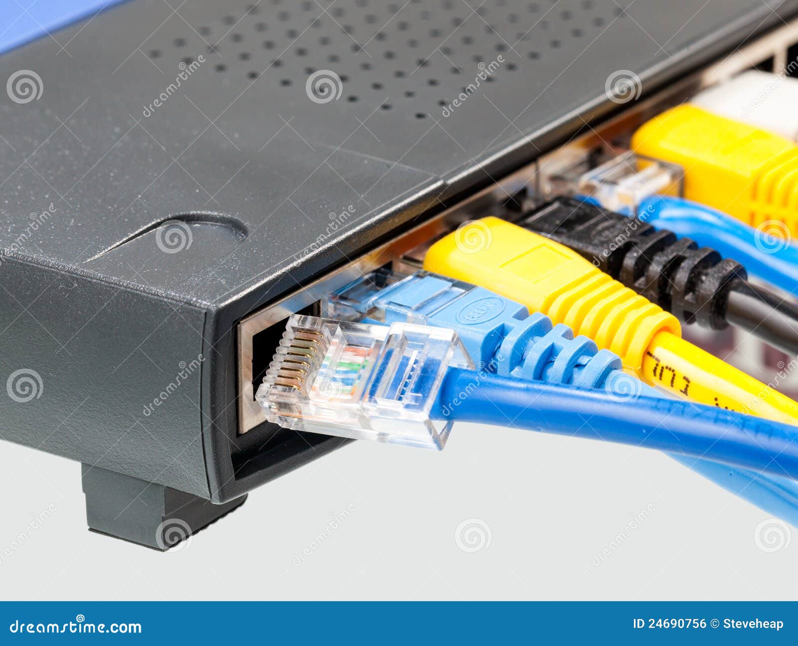 Wireless Router Multiple Connected Cables Stock Photos - Free & Royalty ...