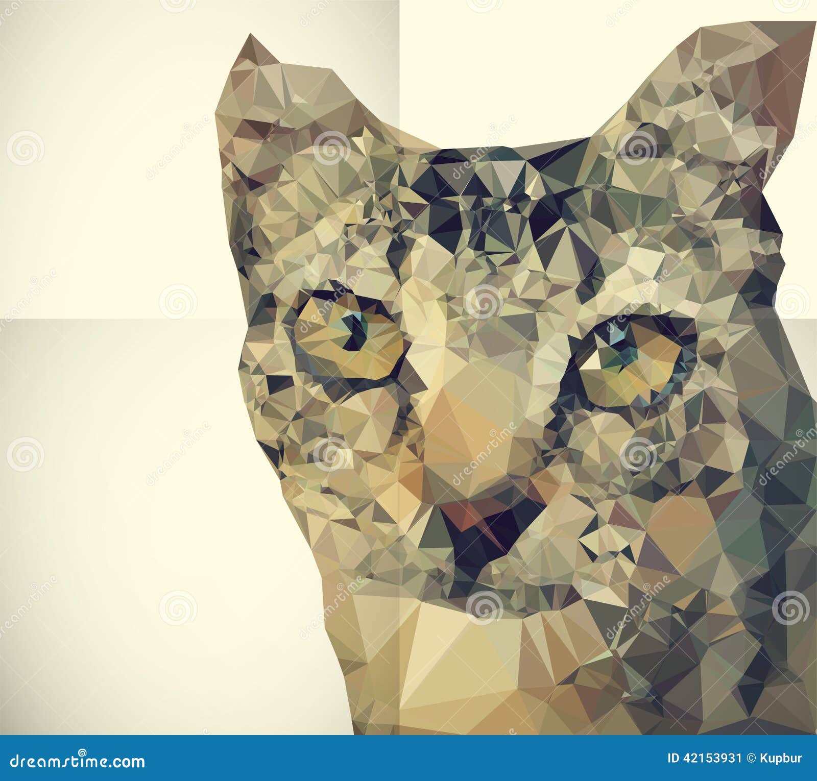 Cat stock vector. Illustration of look, portrait, graphic - 42153931