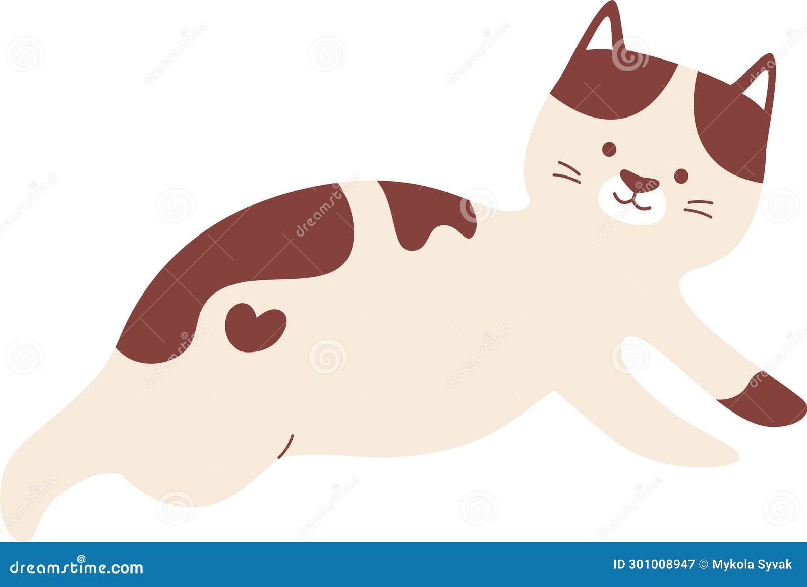Cat Animal Lying stock vector. Illustration of fluffy - 301008947