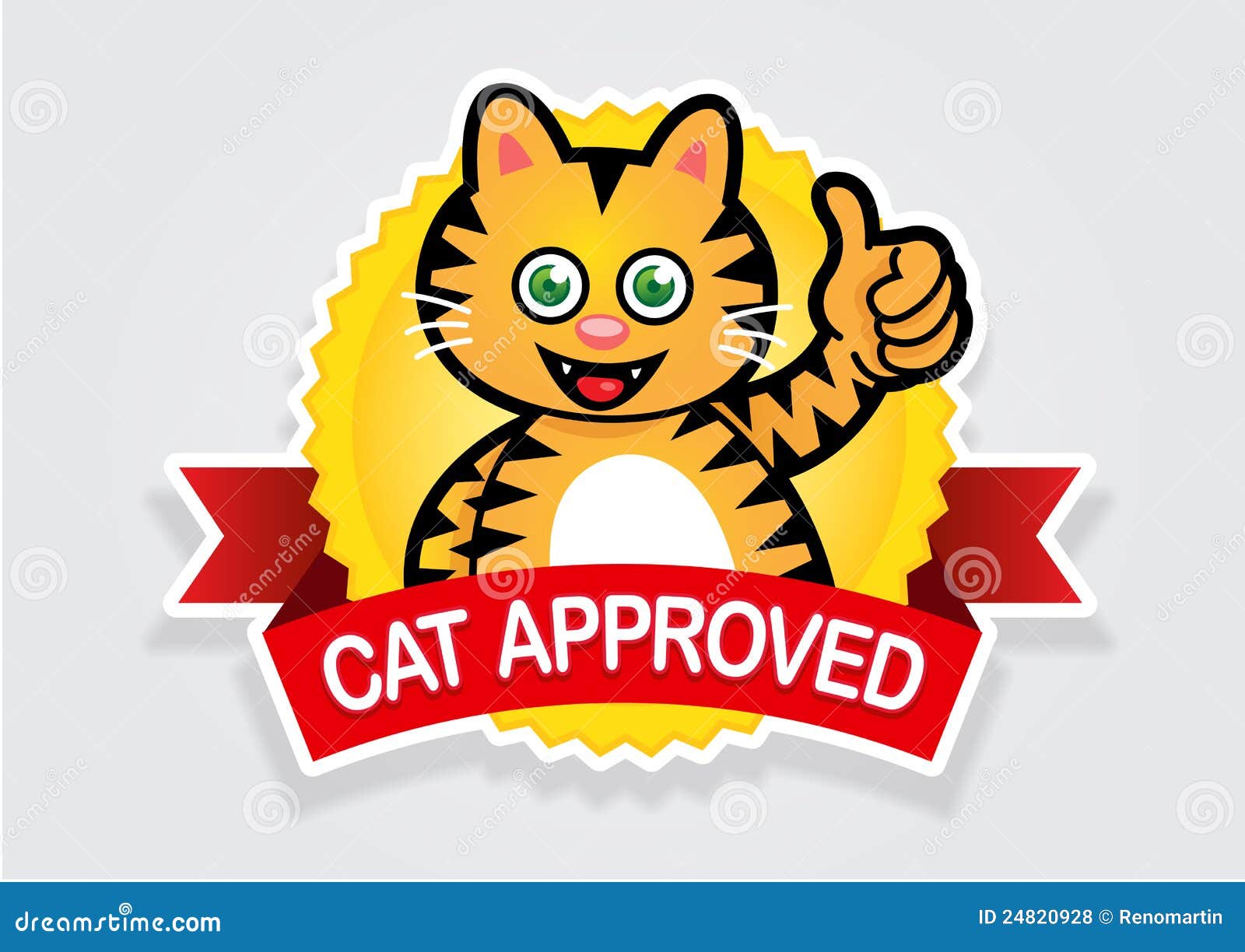 Cat Approved Seal / Sticker Stock Vector - Illustration of kitten ...