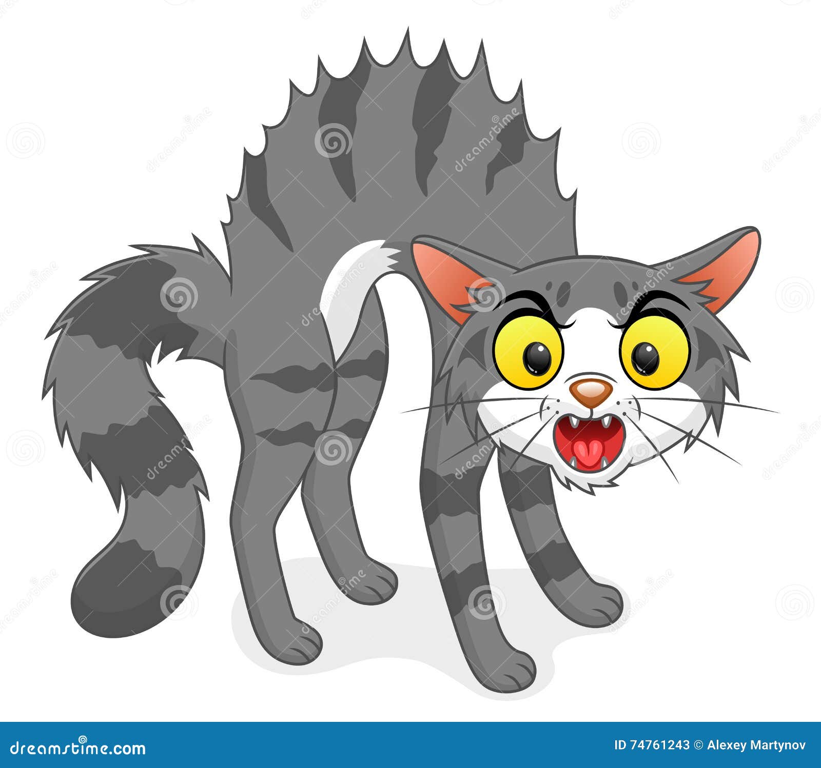 Frightened Cat Clipart