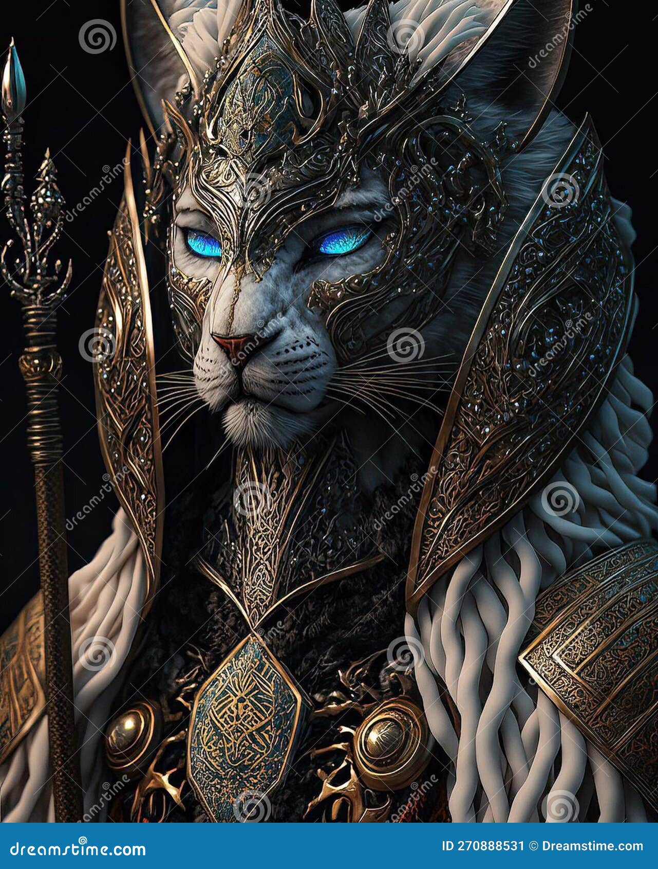 A cat with armor stock illustration. Illustration of screenshot - 270888531