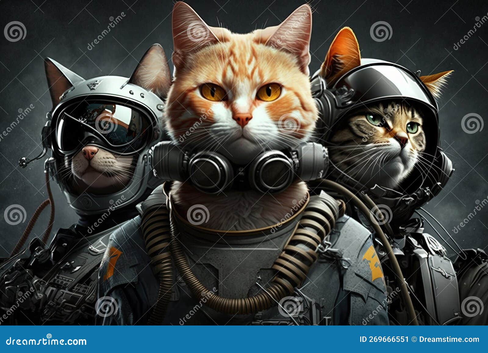 Cat army concept stock illustration. Illustration of warriors - 269666551