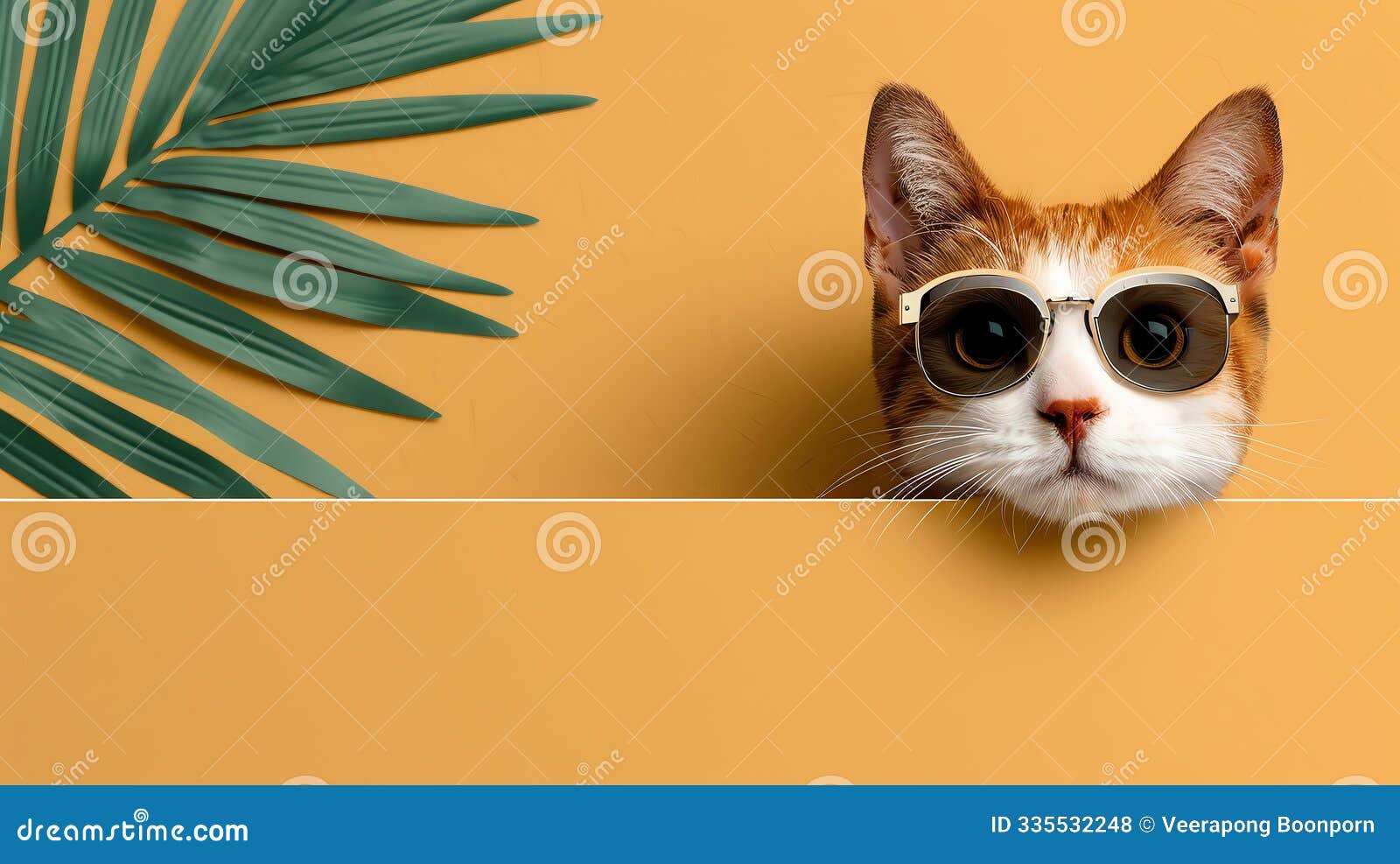 Cat Art Frame, Boho Style, Flat Design Illustration Stock Illustration ...