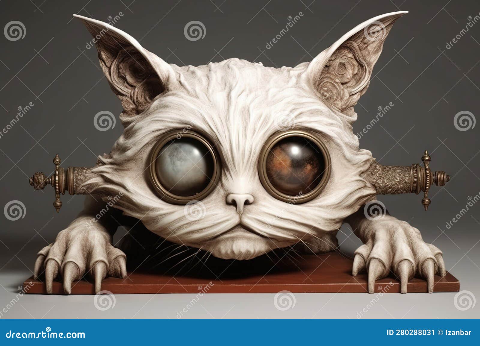 Cat As Polyphemus One Eye Cyclop Giant Illustration Generative Ai ...