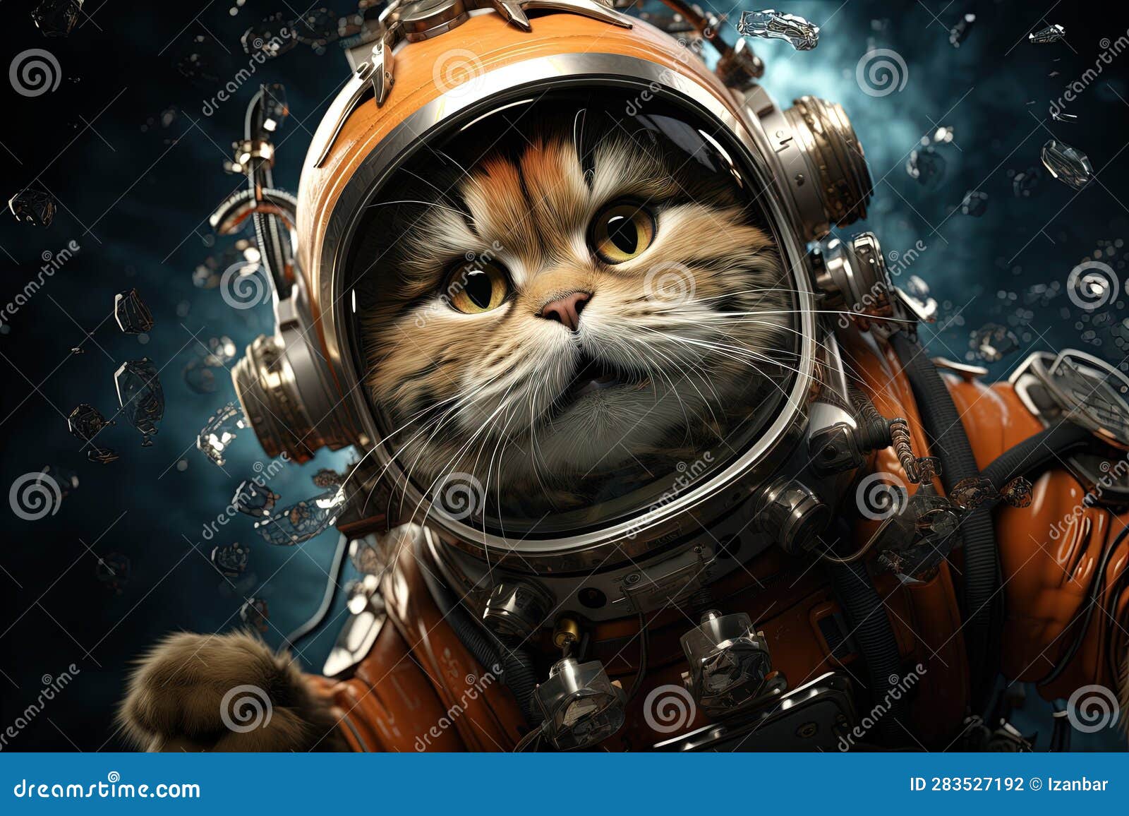 Cat As Space Rocket Astronaut Illustration Generative Ai Stock ...