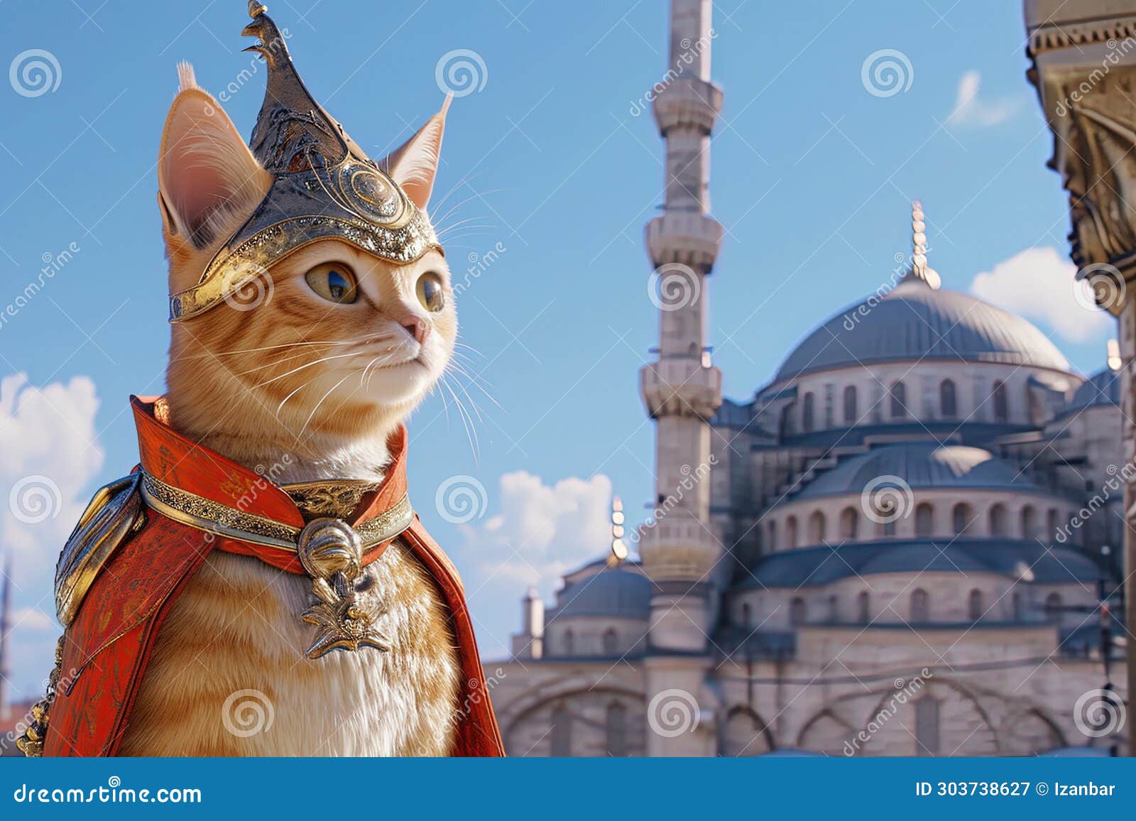 Cat As Turkish Sultan Paws-a-lot Generative AI Stock Illustration ...