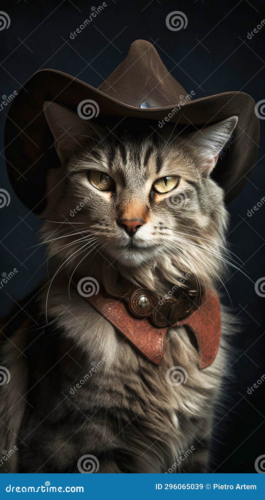 Cat as a Wild West cowboy stock image. Image of west - 296065039