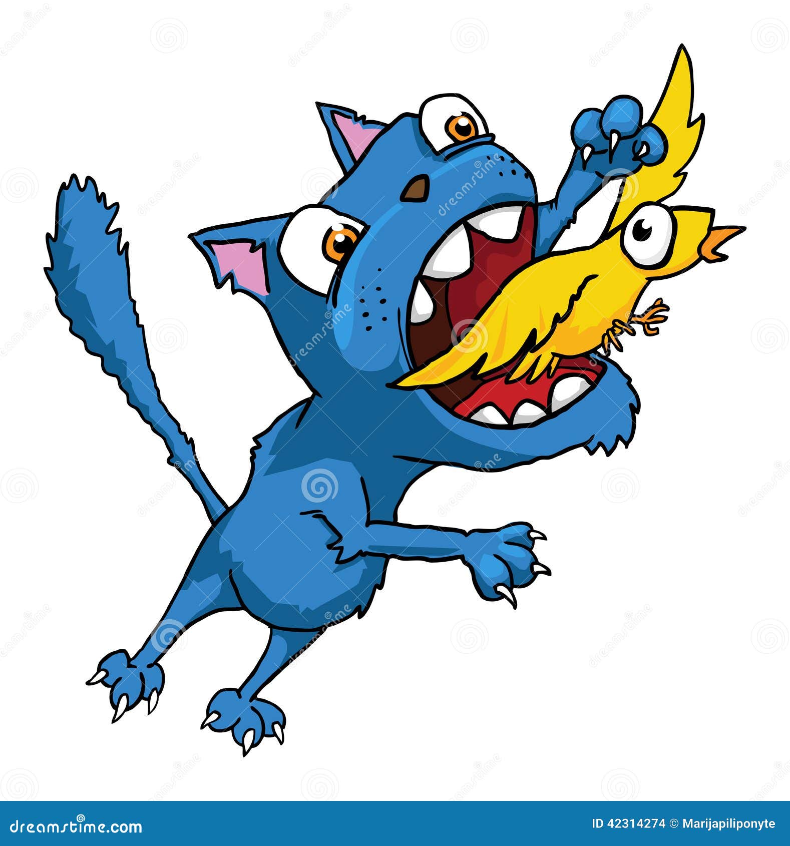 Cat attack stock illustration. Illustration of creative - 42314274