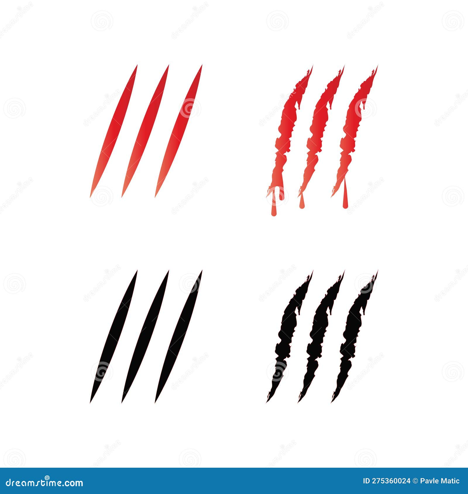 Cat attack icons stock vector. Illustration of scary - 275360024