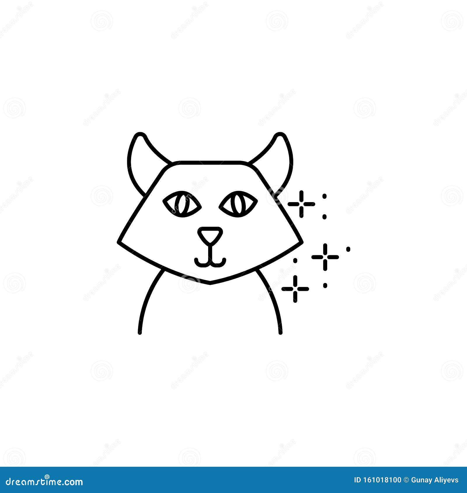 Cat Avatar Icon. Element of Cats Icon Stock Illustration - Illustration ...