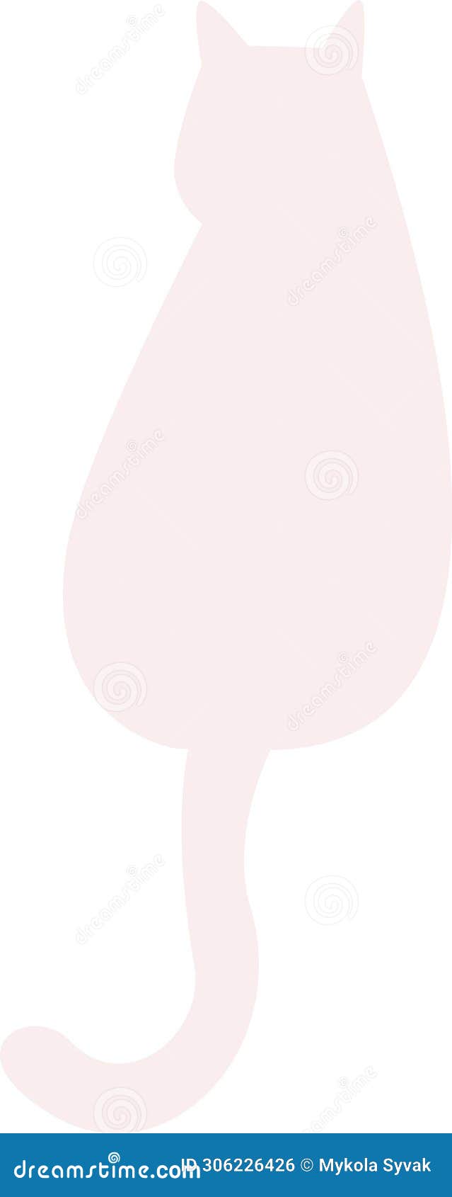 Cat Back Silhouette stock illustration. Illustration of kitten - 306226426