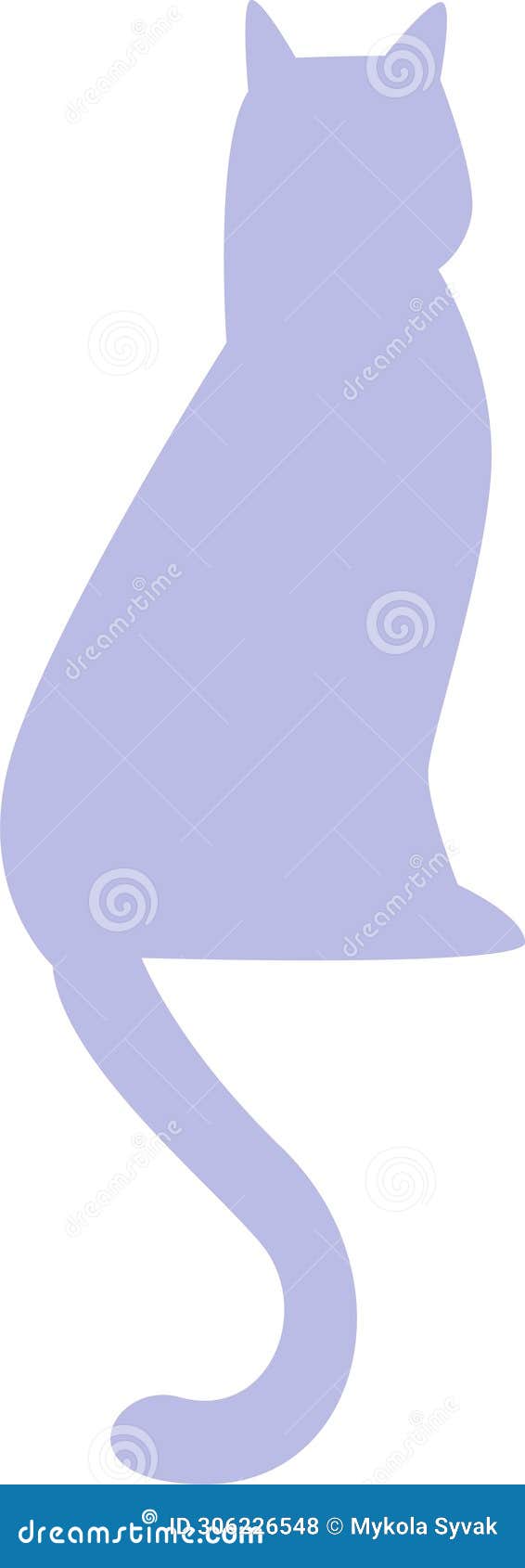 Cat Back Silhouette stock illustration. Illustration of feline - 306226548