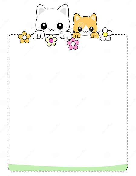 Cat background / border stock vector. Illustration of enjoying - 19227754