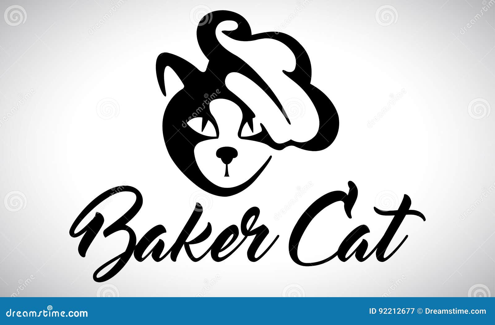 Cat baker - Logo stock vector. Illustration of shadows - 92212677