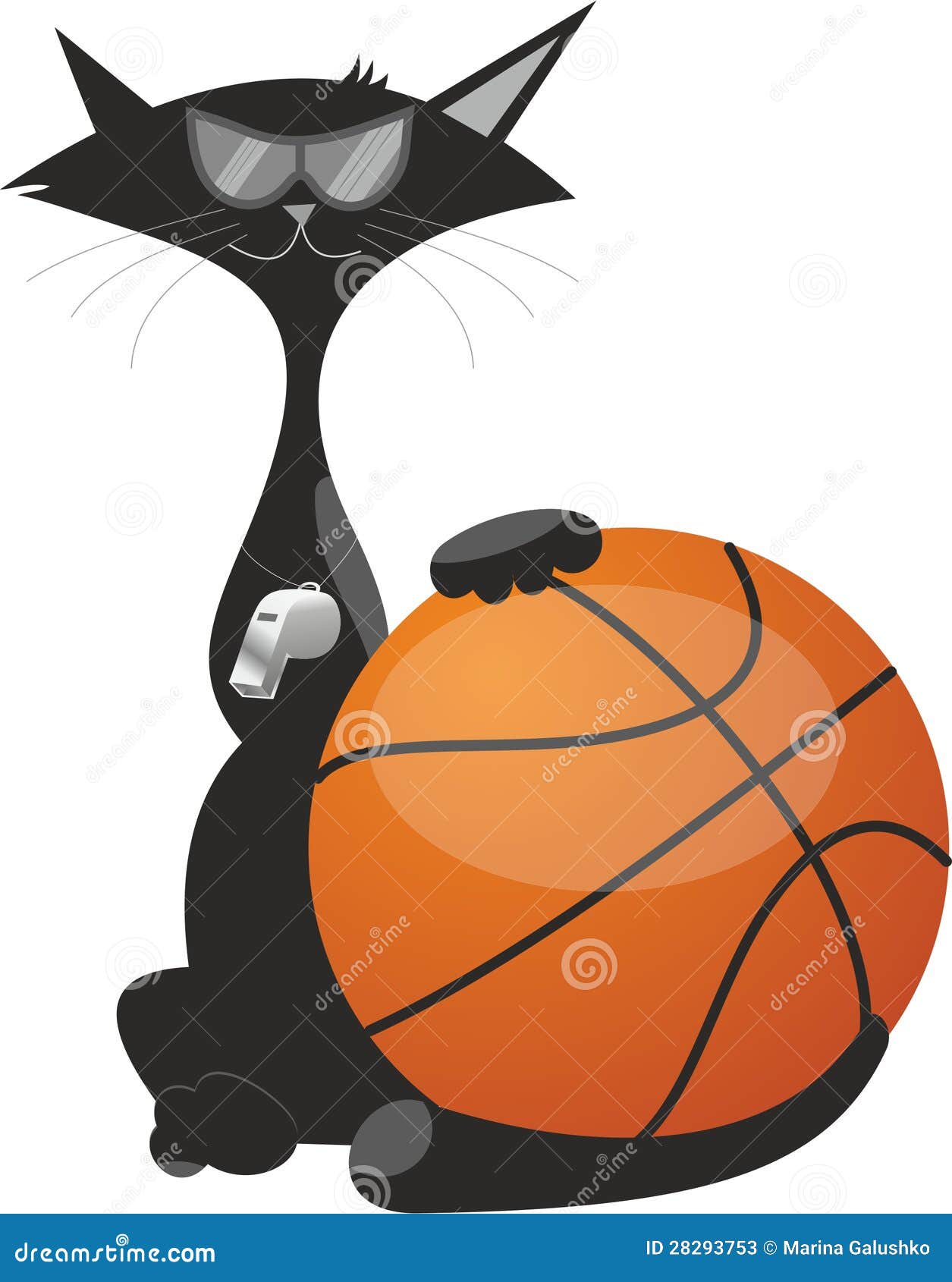 Cat Playing Basketball