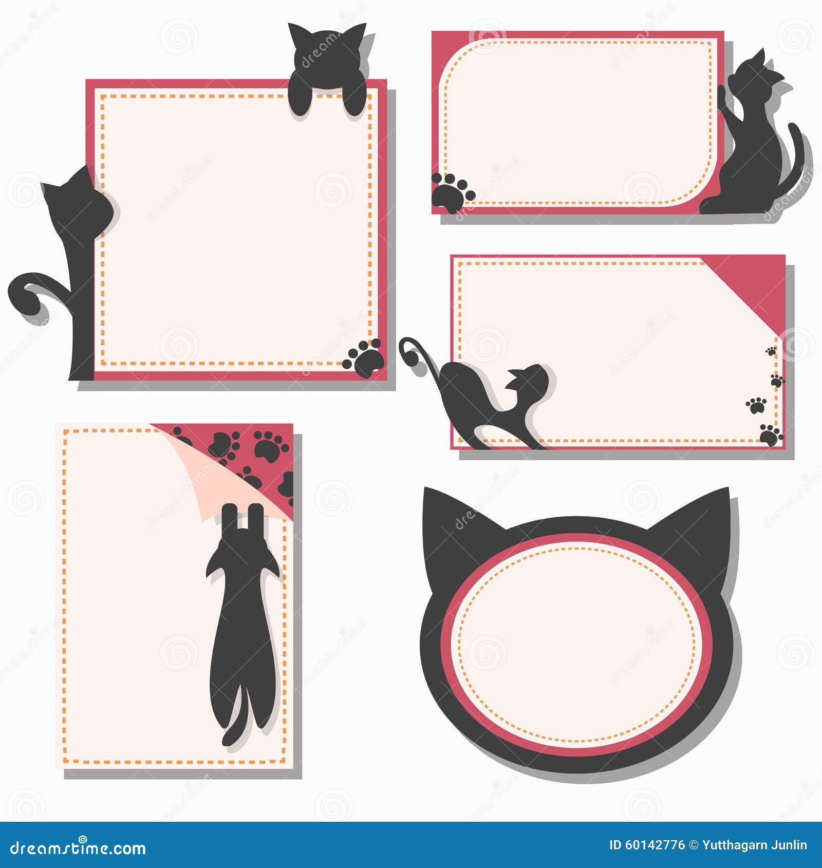 Cat Banner illustrazione vettoriale. Illustrazione di gatto - 60142776