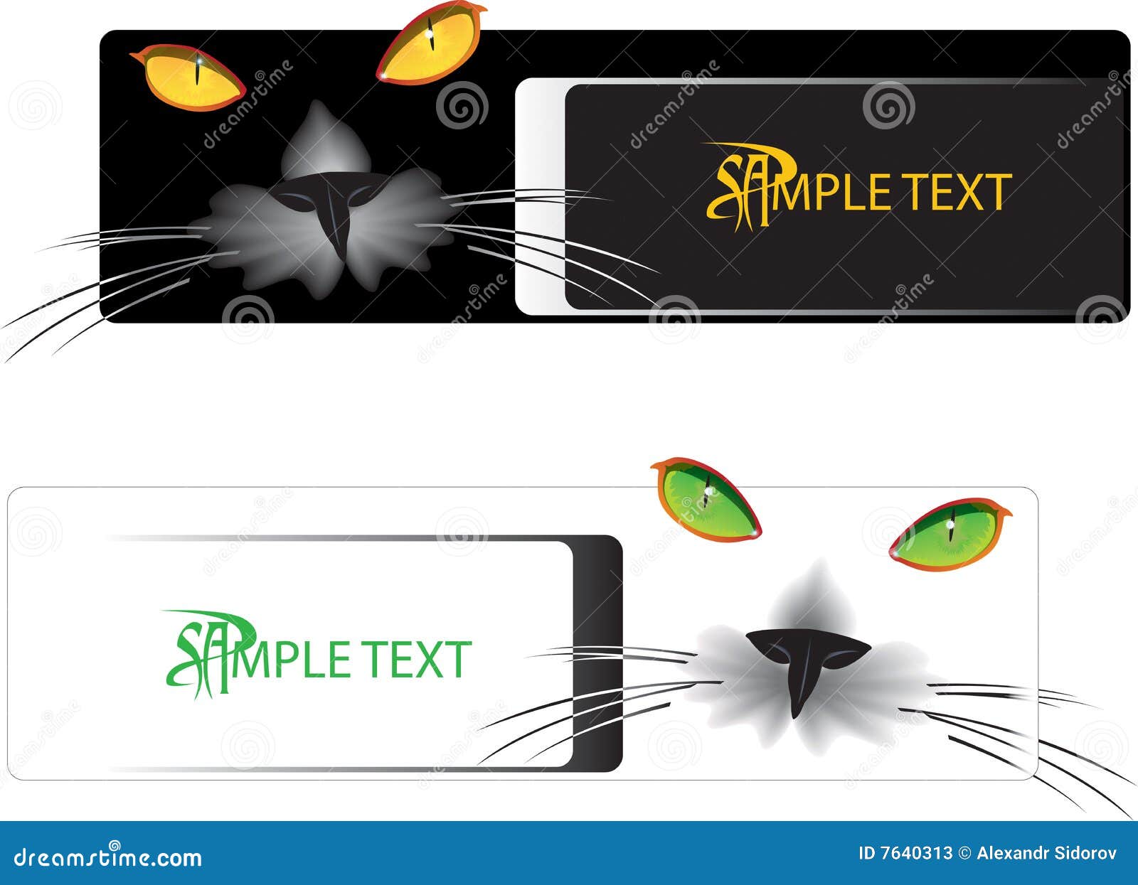 Cat banner stock vector. Illustration of creature, animal - 7640313