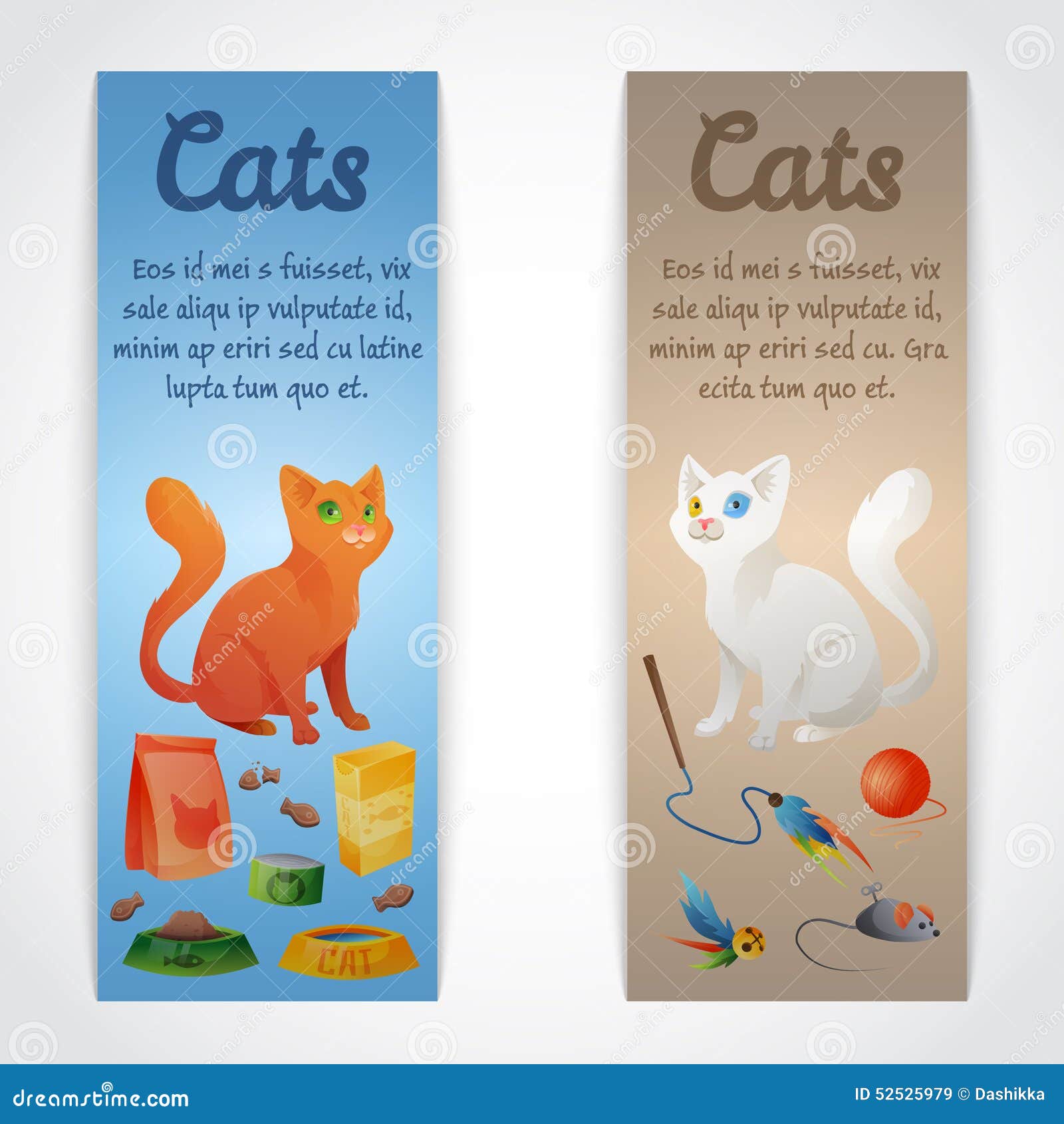 Cat banners stock vector. Illustration of medallion, card - 52525979