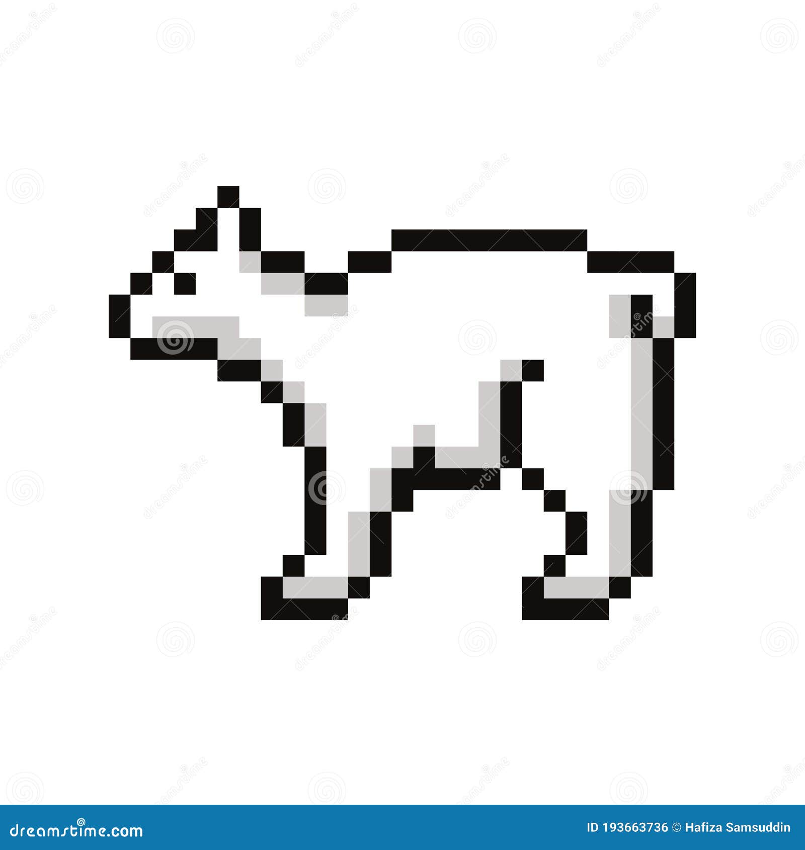 Cat 8-bit Vector Illustration. Vector Illustration Decorative Design ...