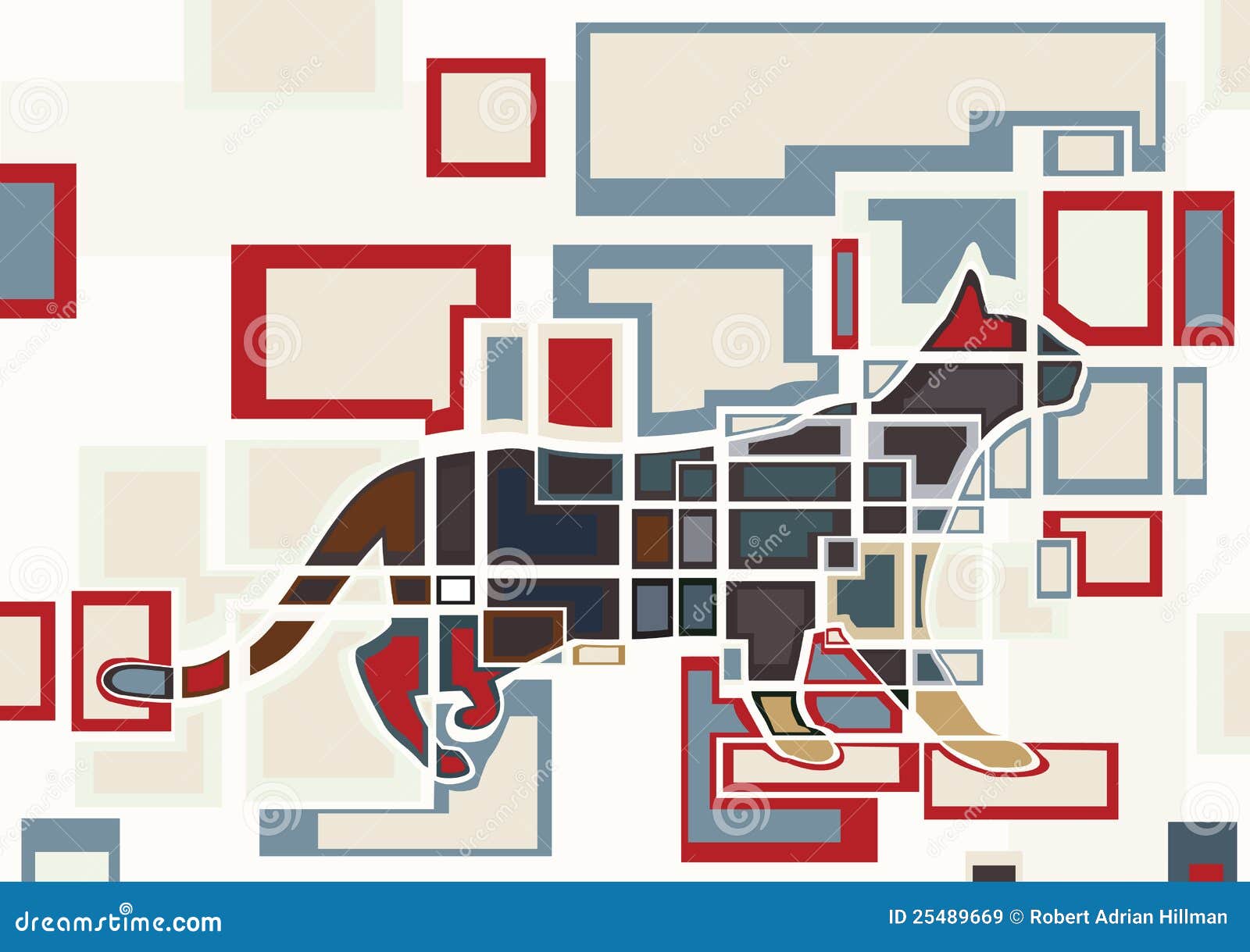 Cat blocks stock vector. Illustration of prowl, feline - 25489669